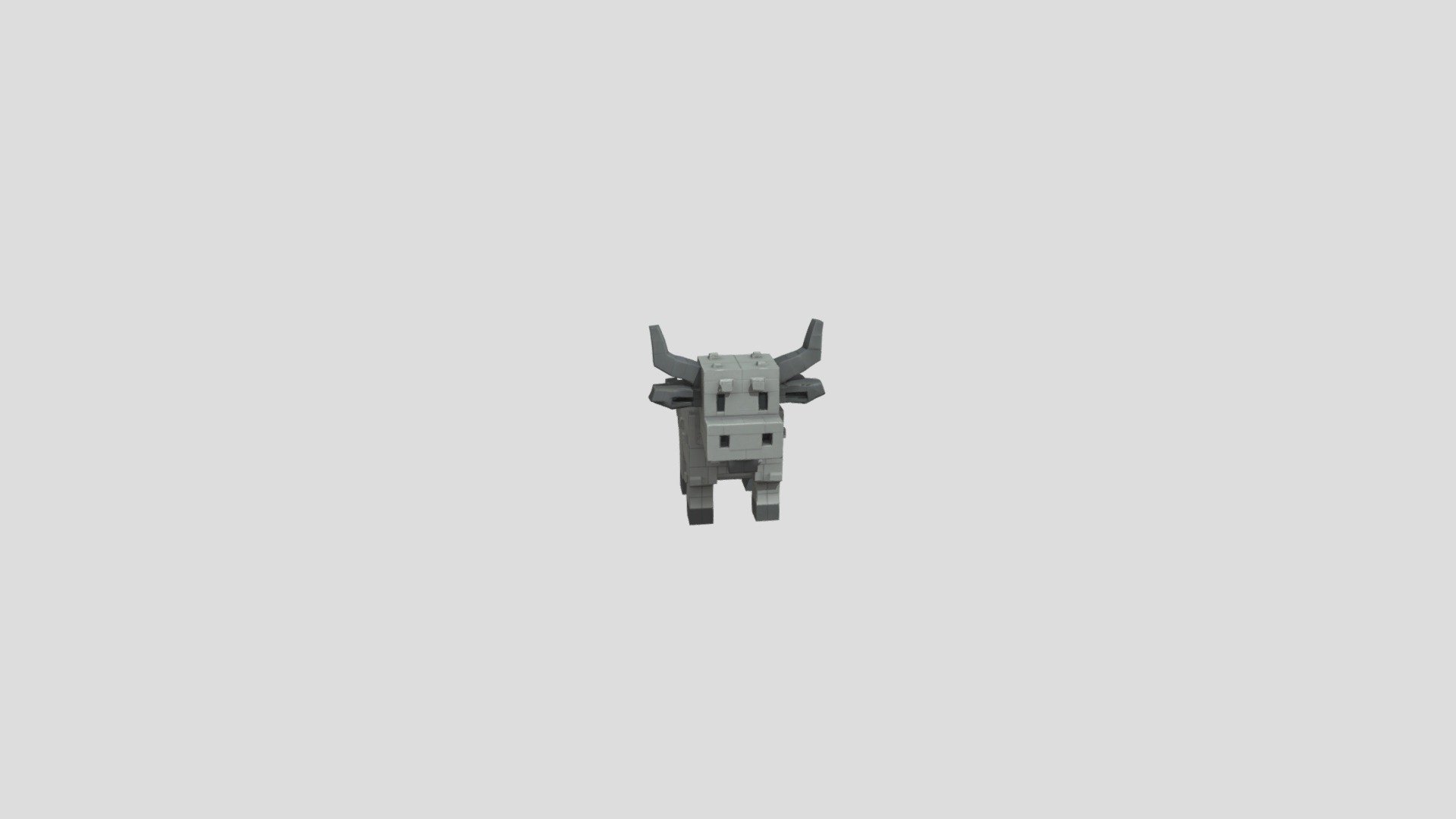 Blocky Bull - 3D model by benedek027 [3bc58ef] - Sketchfab