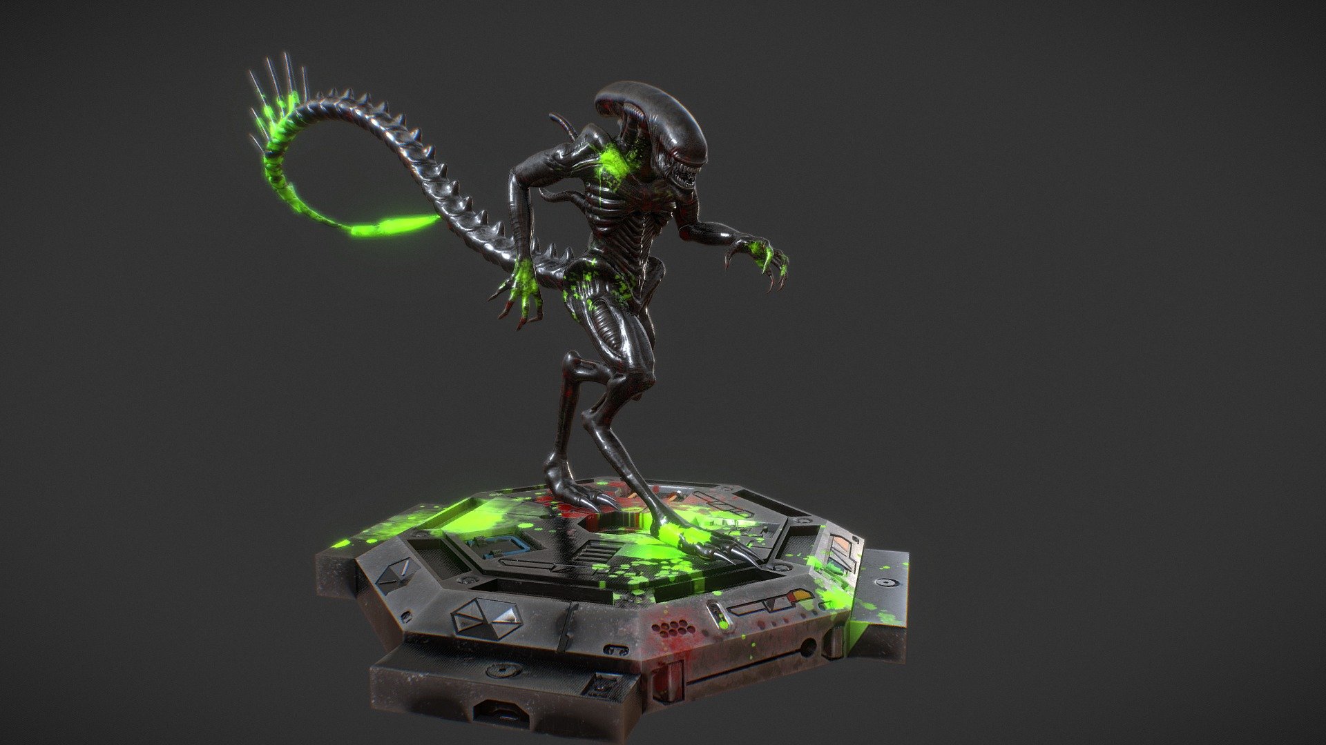 Xenomorph - Bloody Alien Substance source - 3D model by diegoev ...