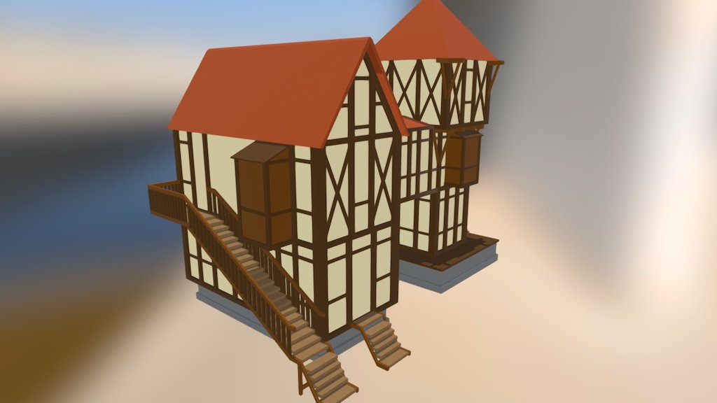 Middle age house 1 - 3D model by marie brodeur (@marie_brodeur ...