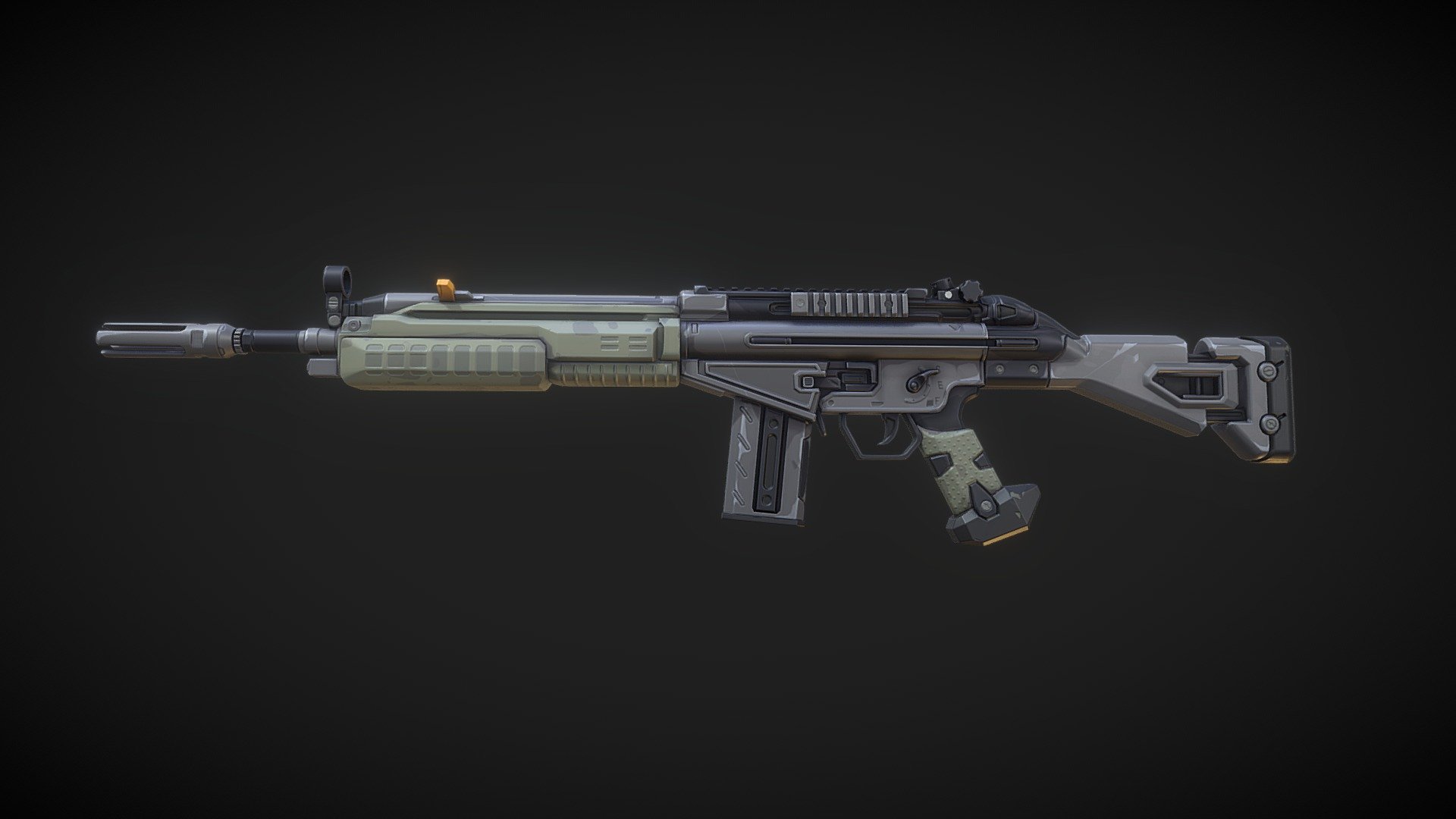 Select-Fire Battle Rifle Skin #1 - Buy Royalty Free 3D model by Luke ...