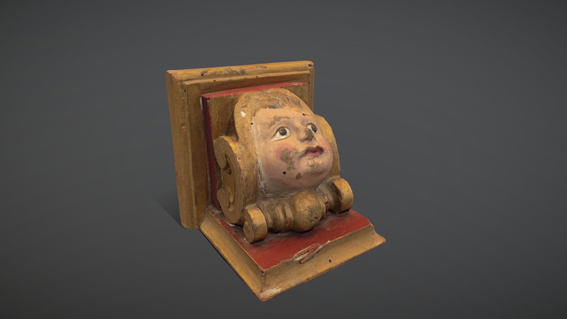 Ménsula barroca repolicromada (retopologizada) - 3D model by ...