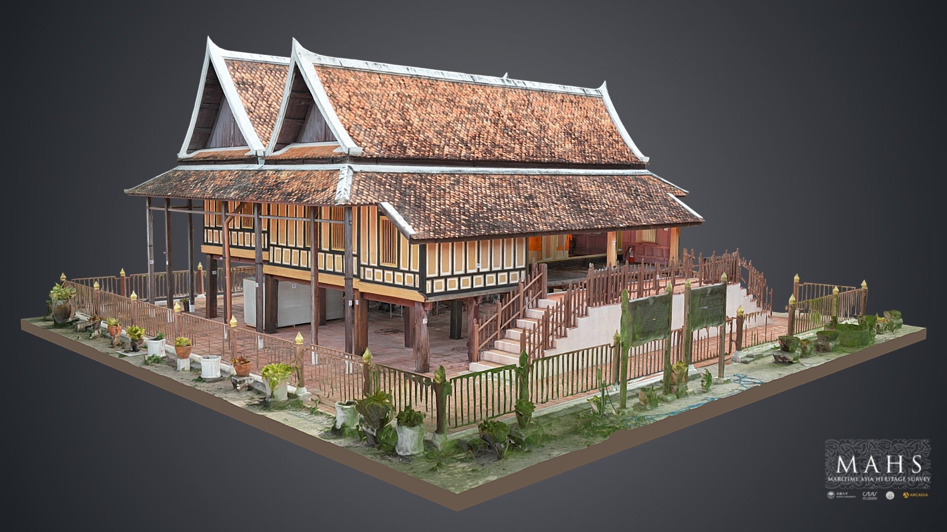 Monk’s Residence, Wat Hongsaram, Thailand - Download Free 3D model by ...