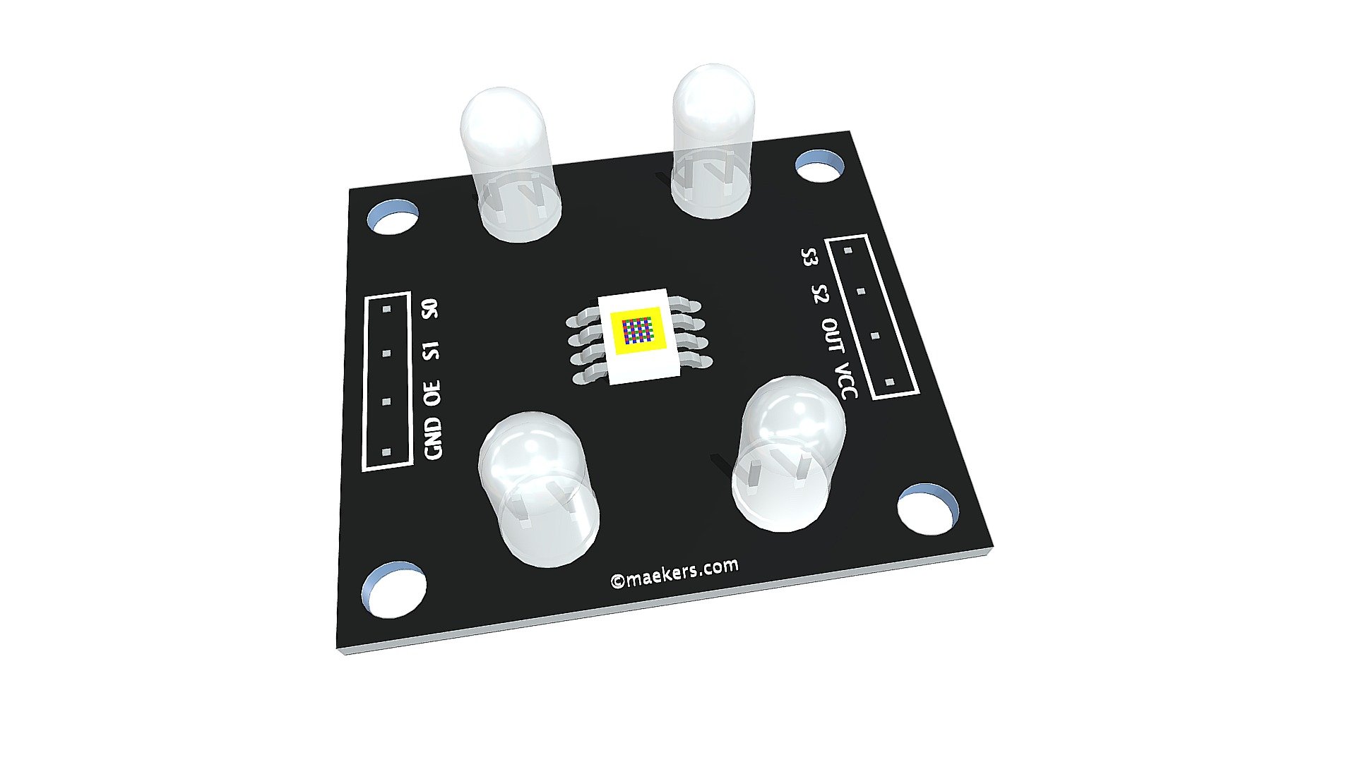 COLOR SENSOR TCS3200 - 3D model by maekers (@Innolabs01) [3bd0049 ...