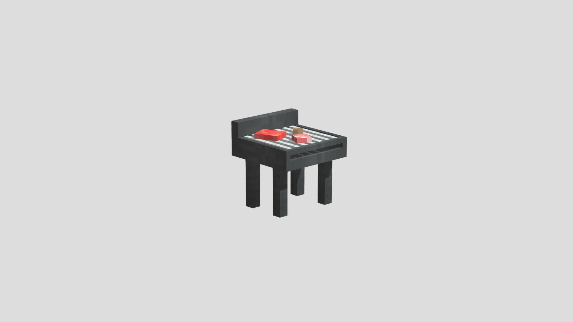 Barbecue Grill (Minecraft style) - 3D model by NotYoojun.! (@NotYoojun ...