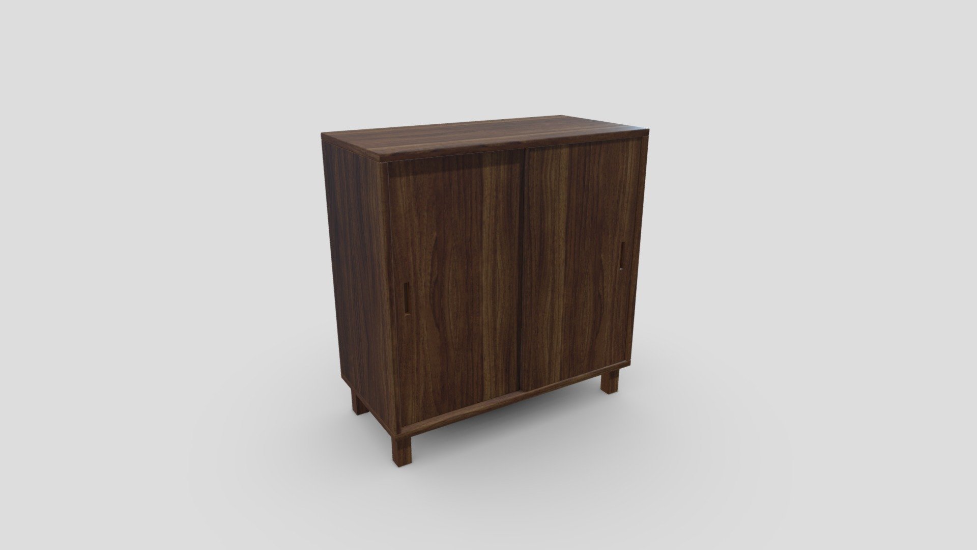 SHOLID Sliding 2-Door Storage Cabinet Solid - Buy Royalty Free 3D model ...