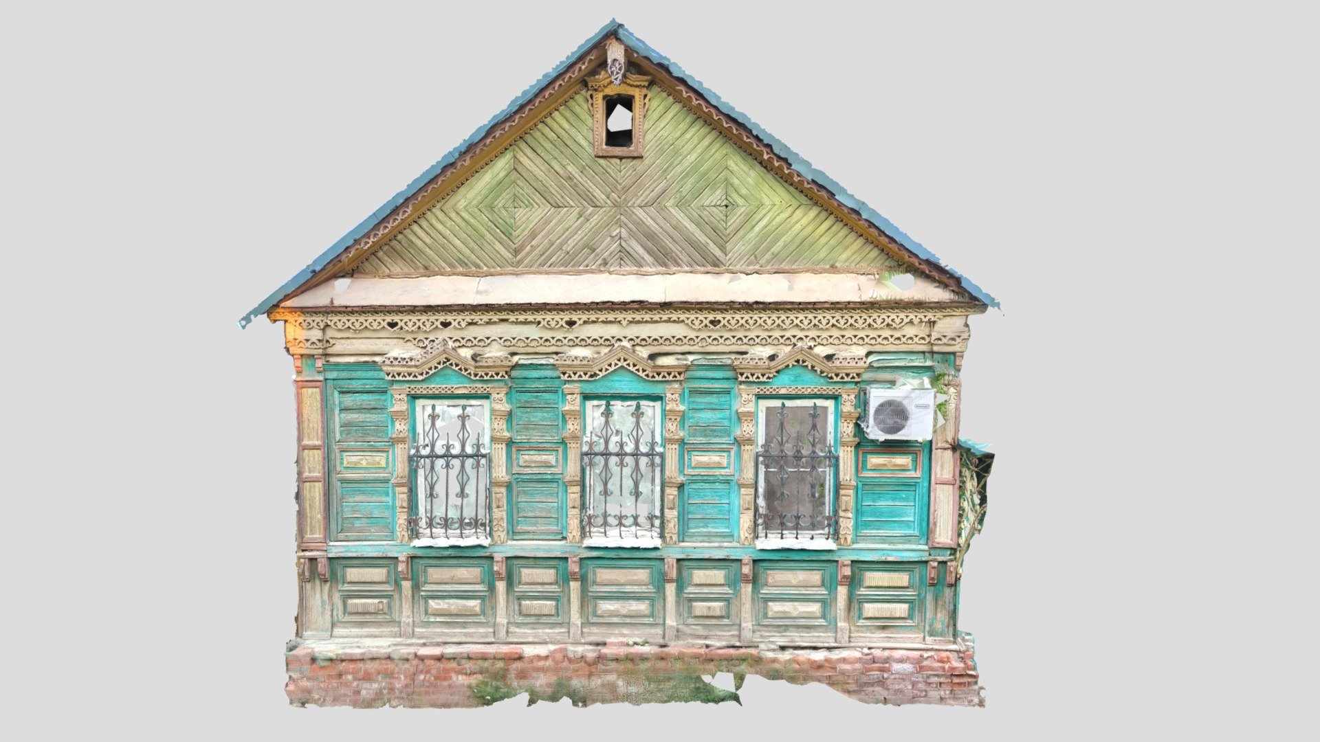 Wooden carved house in the city of Astrakhan - 3D model by anton890304 ...