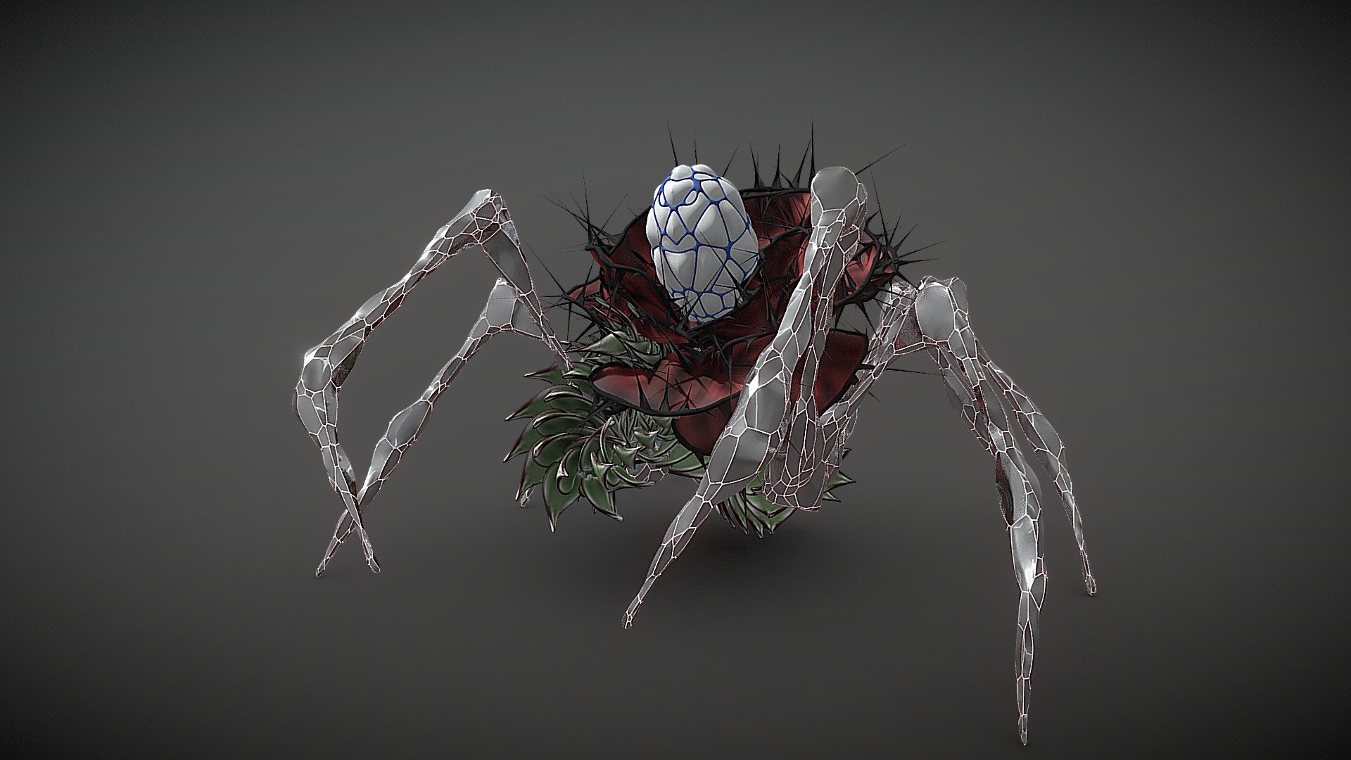 Rose & Spider - 3D model by lonlydrxx (@weiyiwang) [3be5012] - Sketchfab