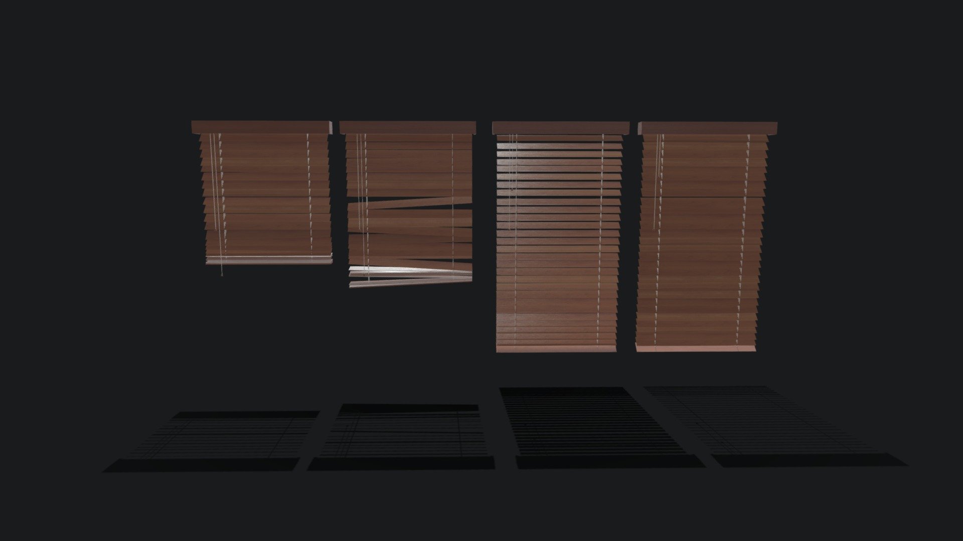 Wooden Blinds - 3D model by arachnidant [3be6db5] - Sketchfab