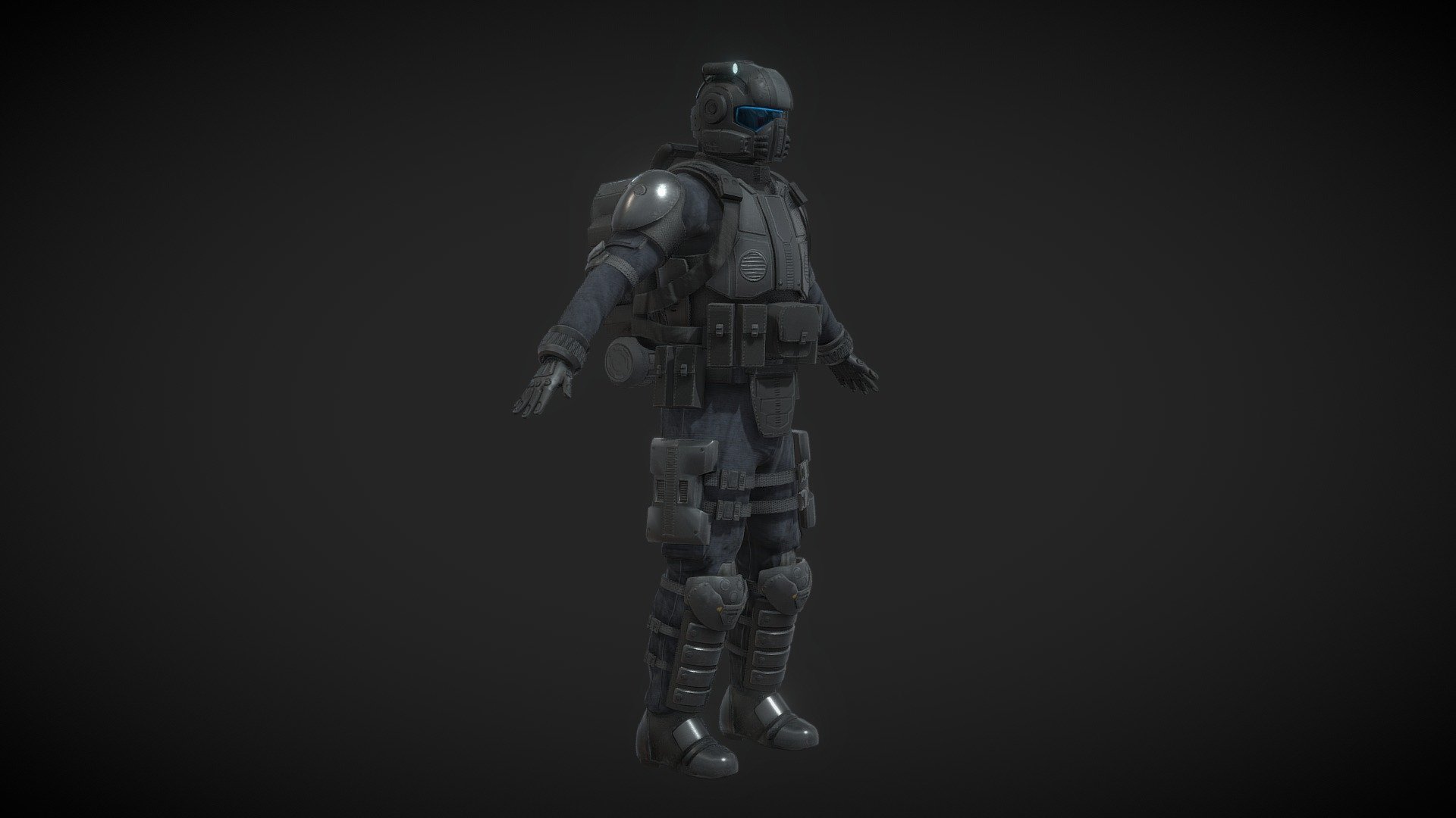 Generic Sci-fi "Omega" Armored Trooper - Buy Royalty Free 3D model by ...