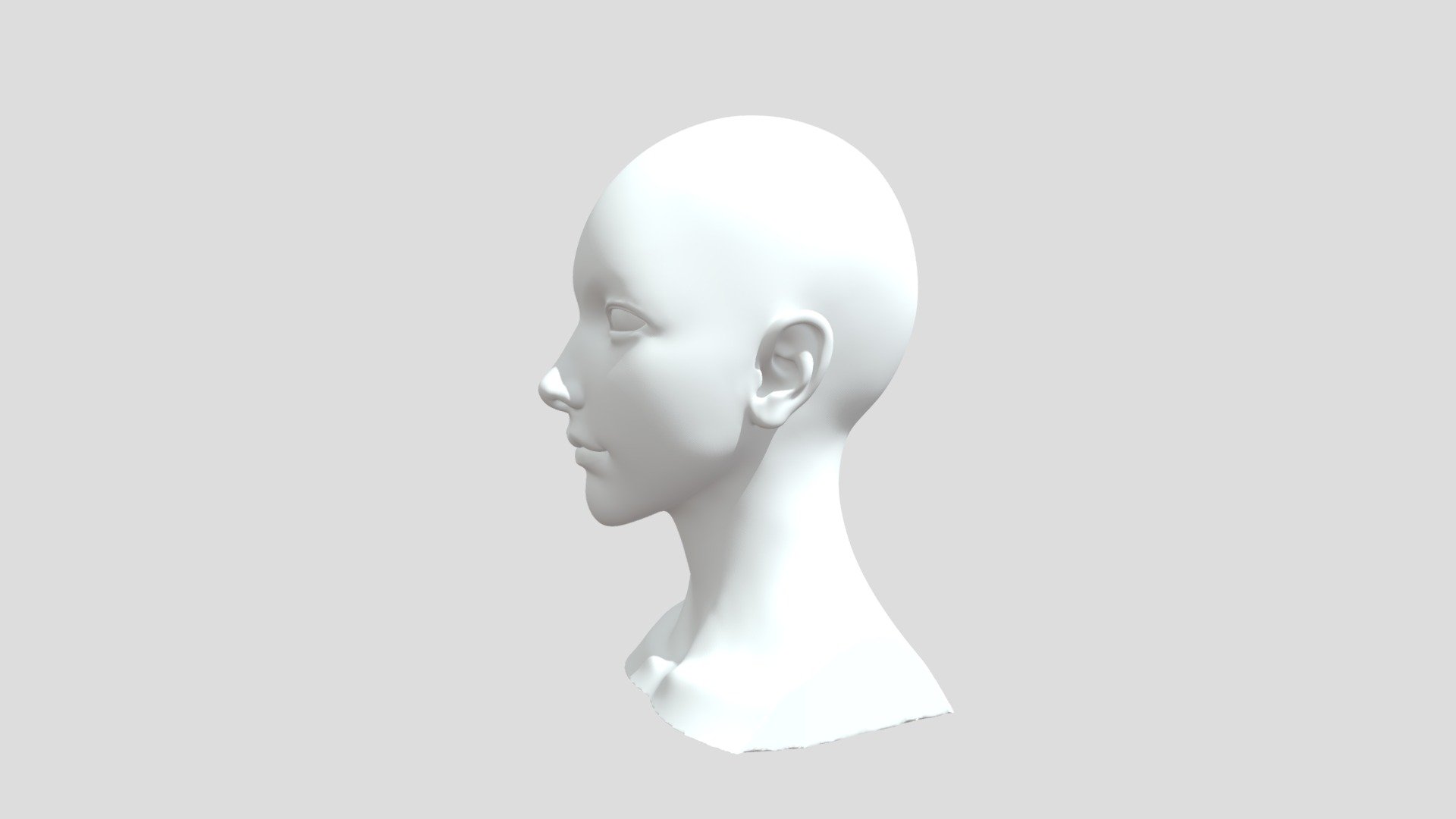 3D Printable Female Head - 3D model by delkaka [3bef276] - Sketchfab