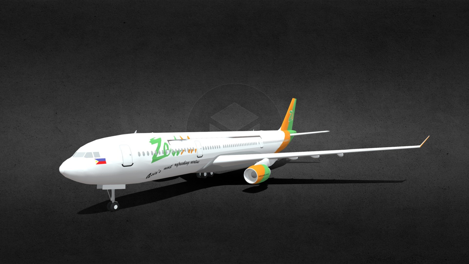 a330 zest air - Download Free 3D model by zairiq zairiq (@zairiqzairiq ...