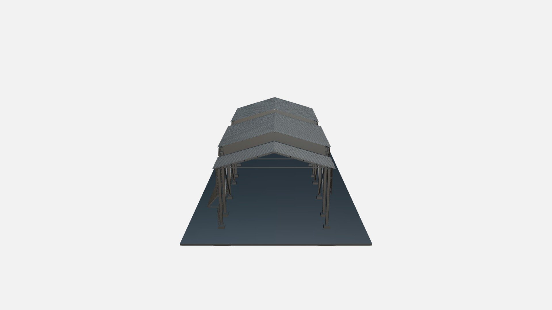Estrutura Metálica - Novo Galpão C7808 A/B - 3D model by FLS Engenharia ...