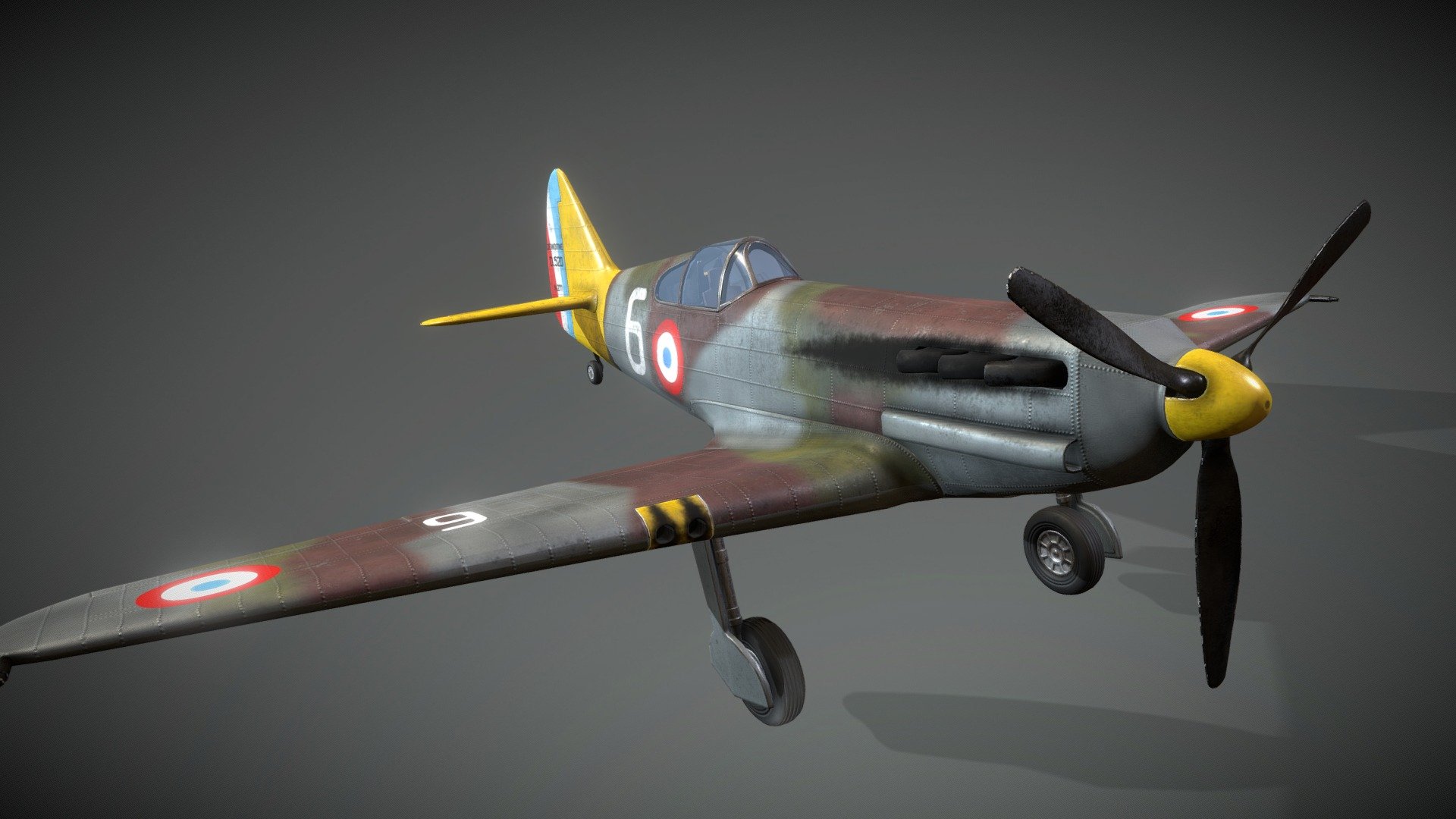 Escape Germany - Dewoitine D.520 - 3D model by GRIP420 [3bf50df ...
