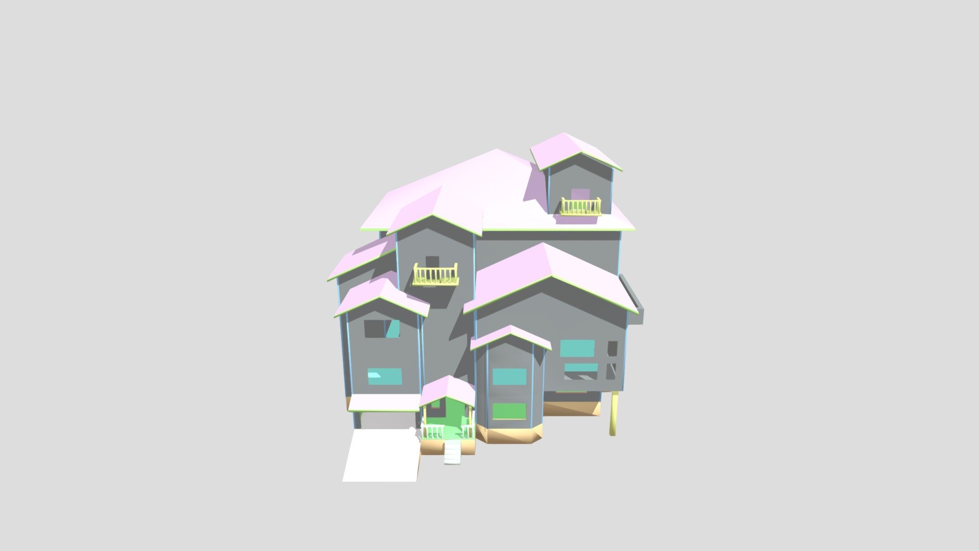Hello Neighbor Pre alpha more window and door - Download Free 3D model ...