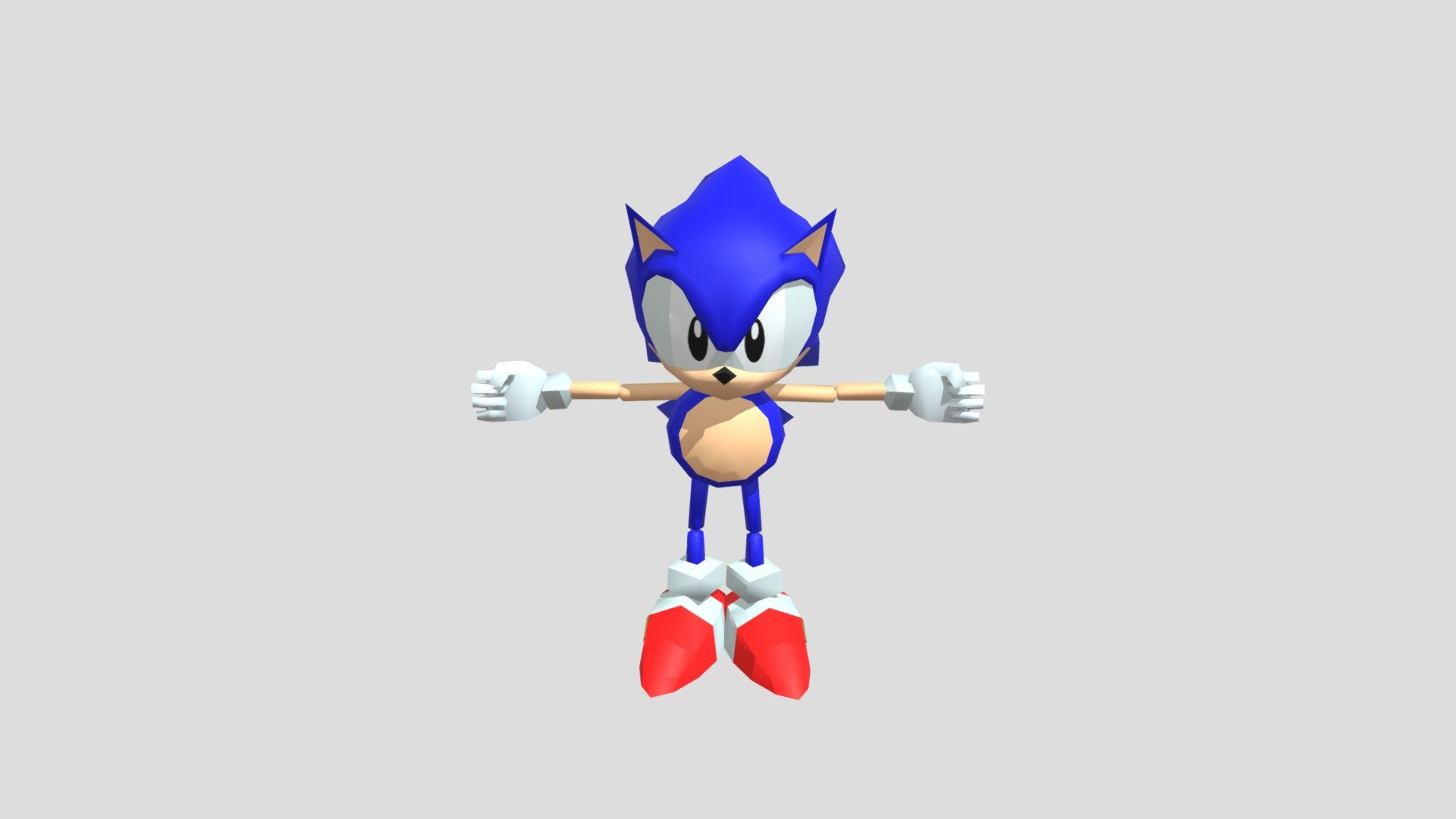 classic_sonic_sonic_the_fighters - Download Free 3D model by asharabaig ...