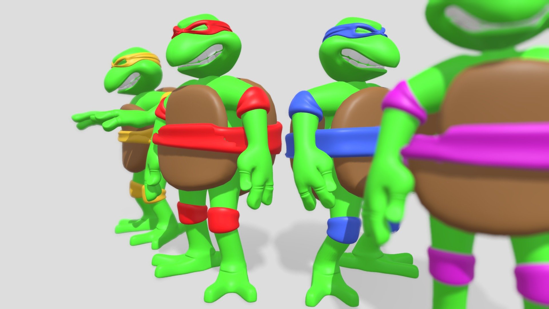 Teenage Mutant Ninja Turtles - "Burgers" ;P - 3D model by Taste of ...
