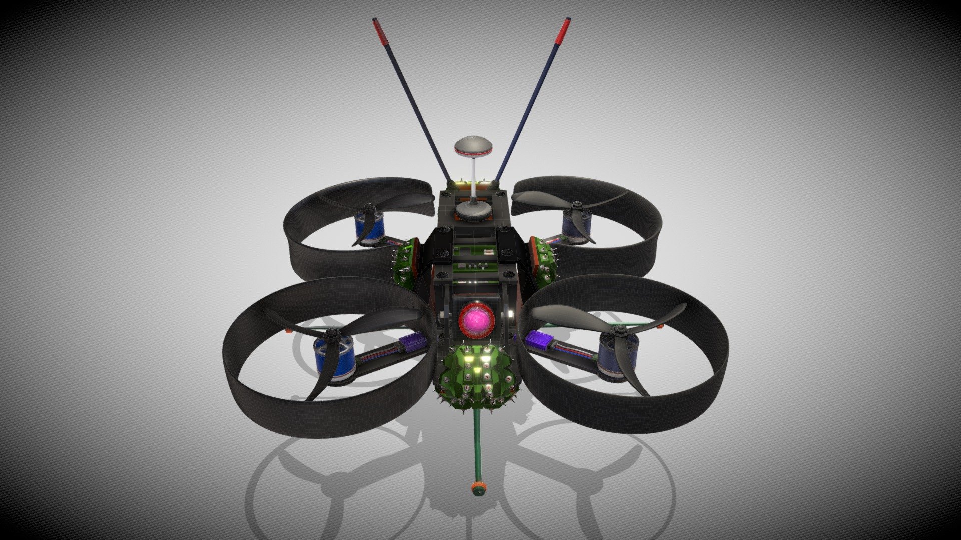 Kamikaze_drone - 3D model by space88engineer [3c01281] - Sketchfab