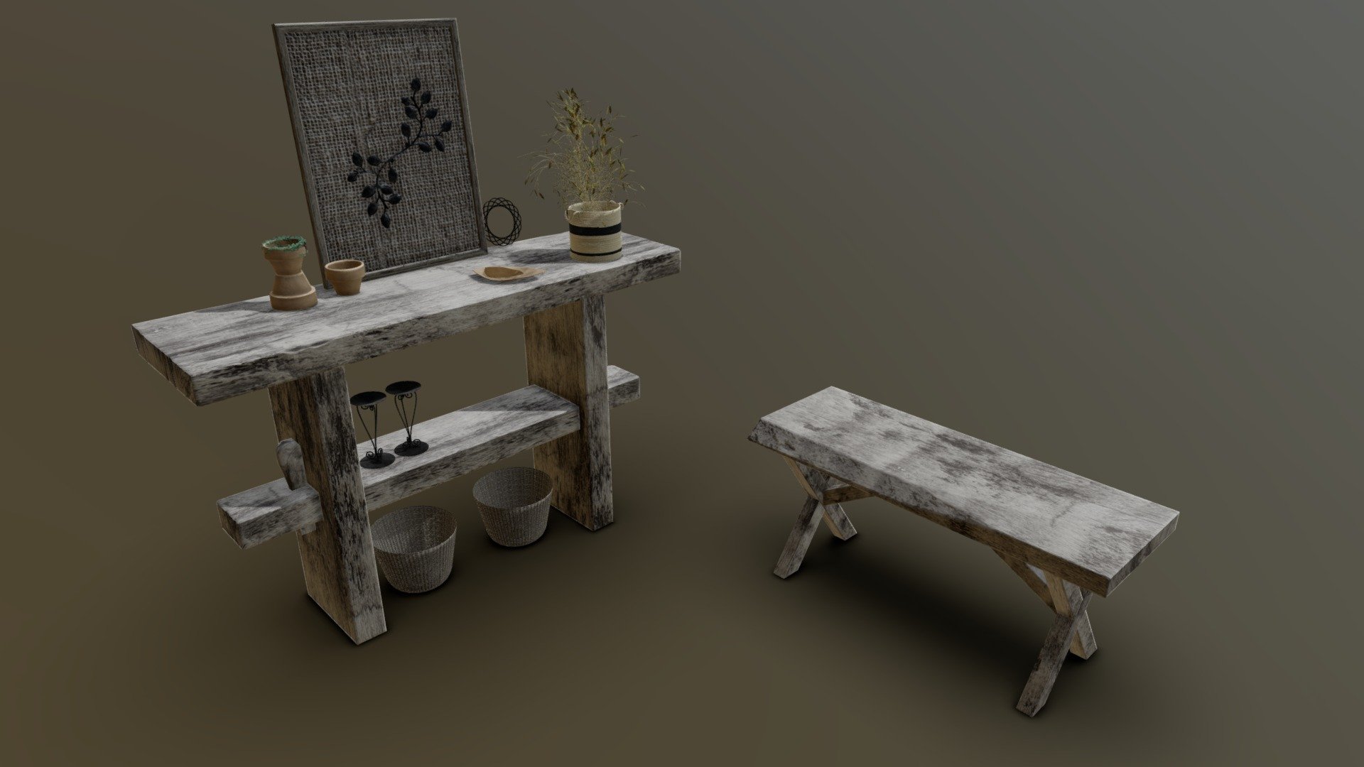 Rustic Colection - Download Free 3D model by BlackWΛVΞ (@_BlackWAVE_ ...