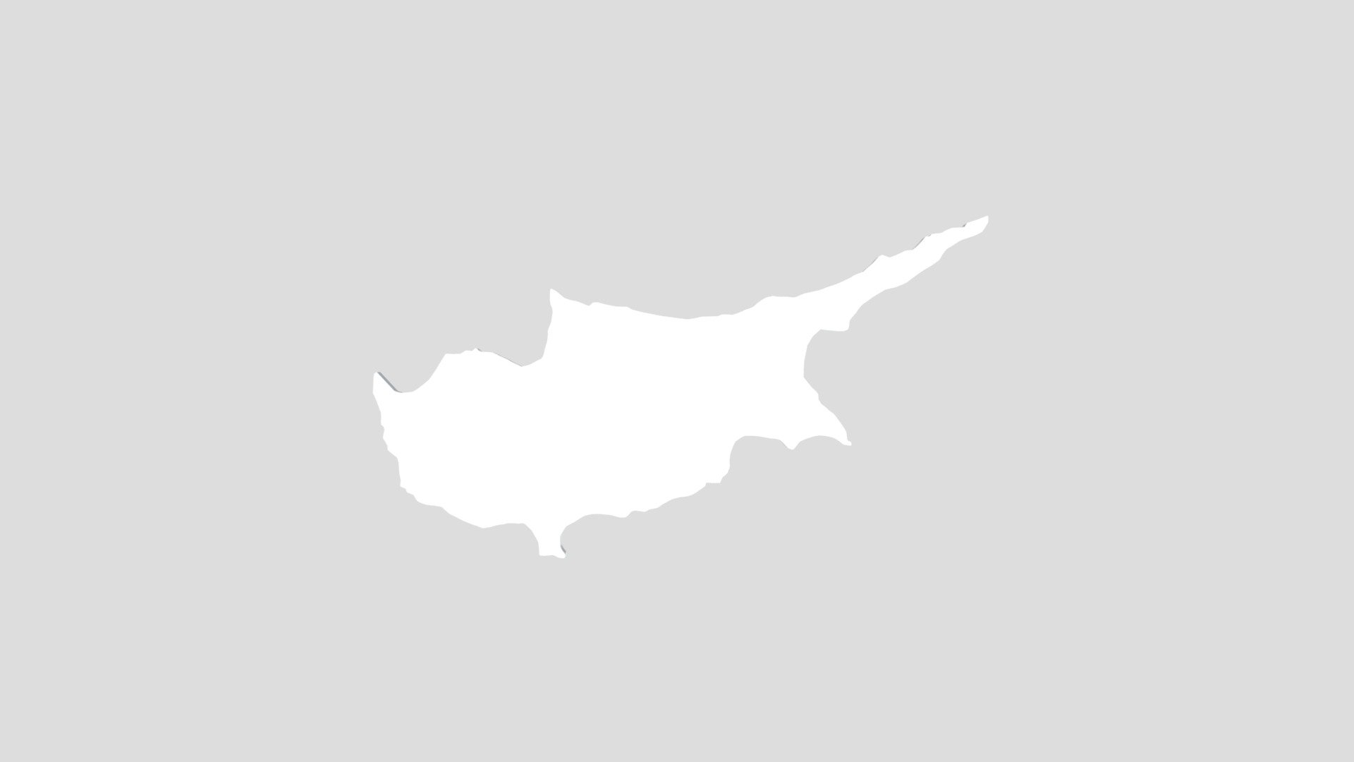 Republic of Cyprus (3D STL version) - Download Free 3D model by TV ...