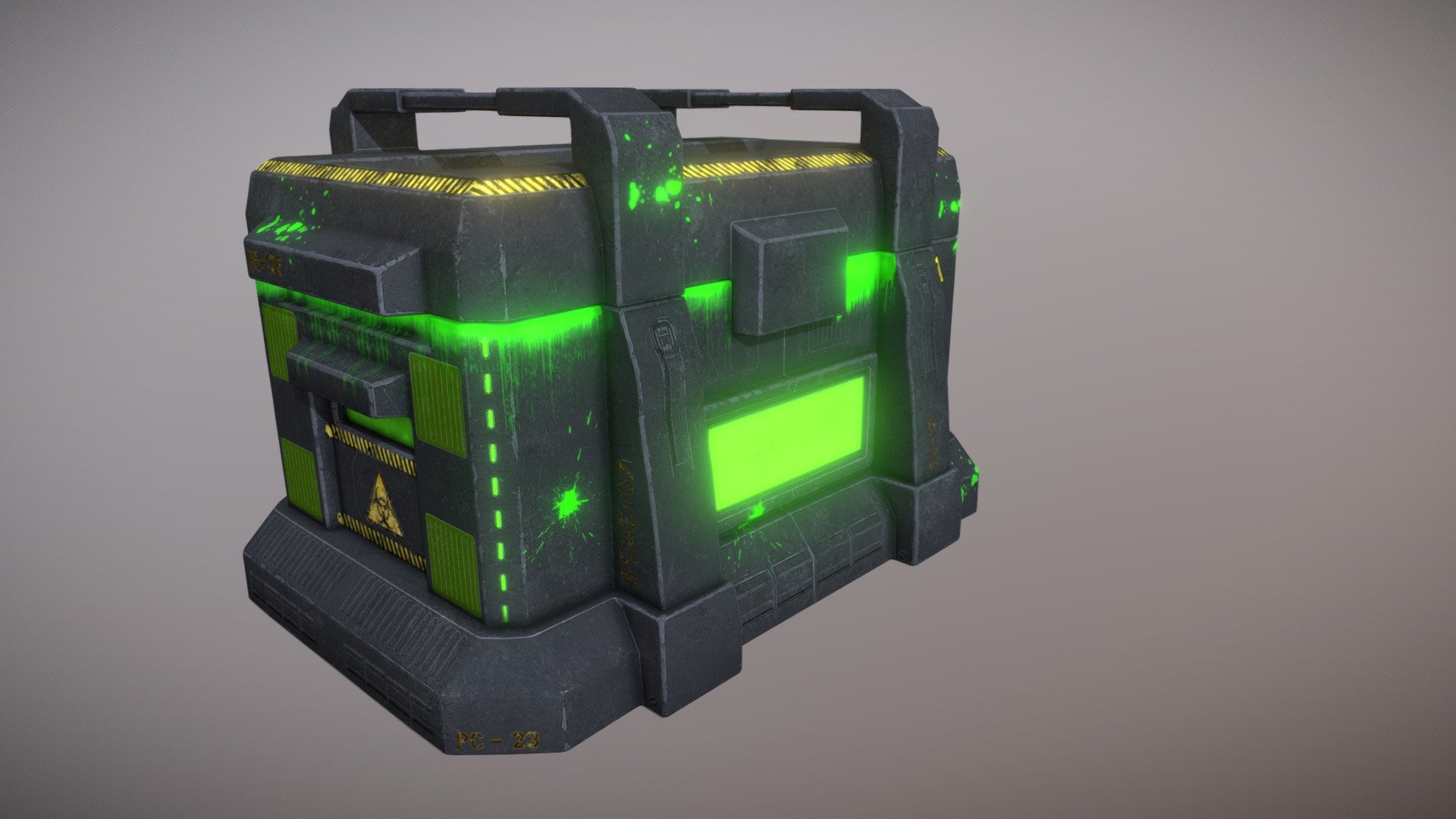 Radioactive Futuristic Box - 3D model by valmendarezr [3c0ba12] - Sketchfab