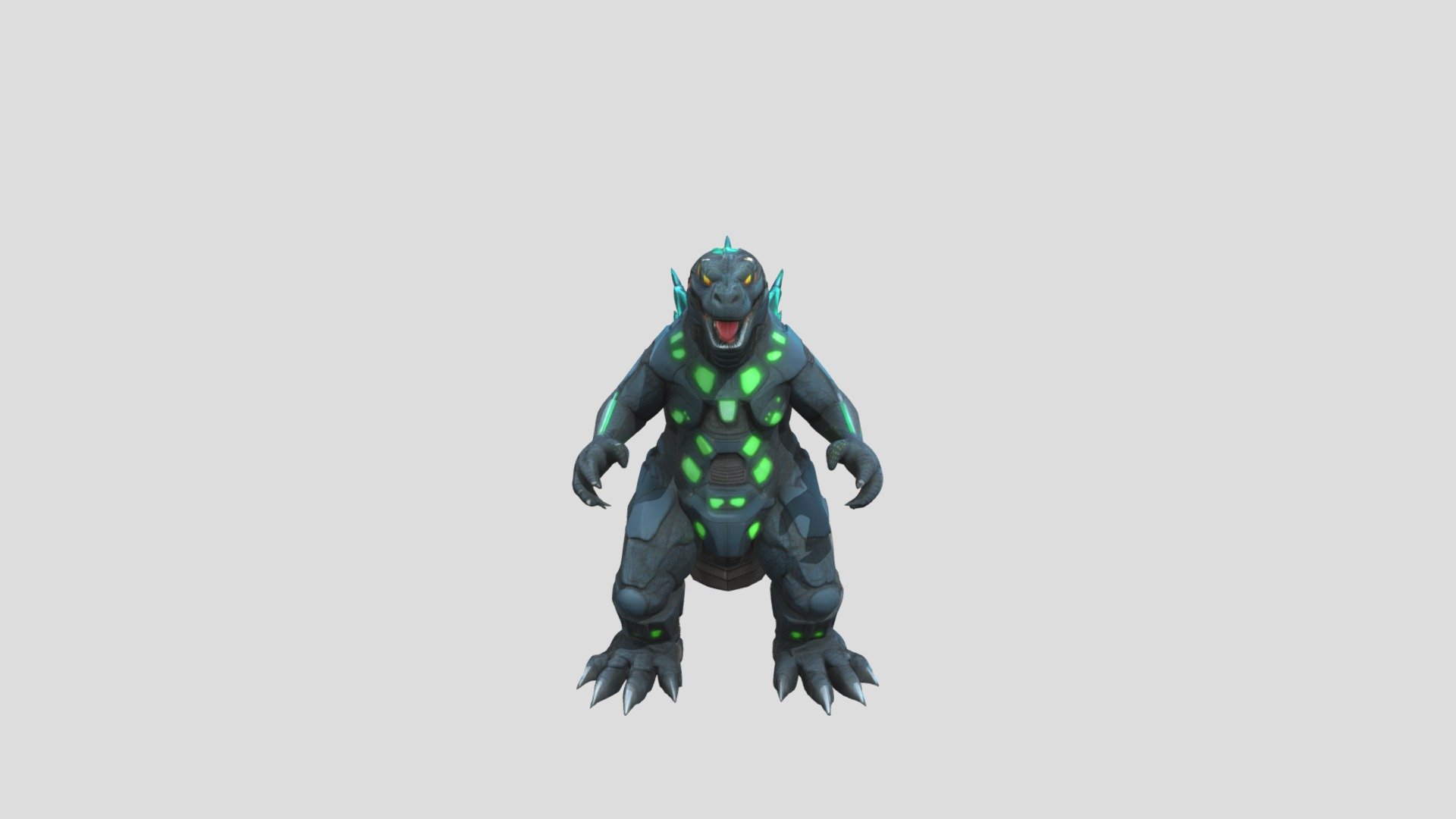 Cyberpunk of Godzilla. - 3D model by derury3 [3c13bf2] - Sketchfab