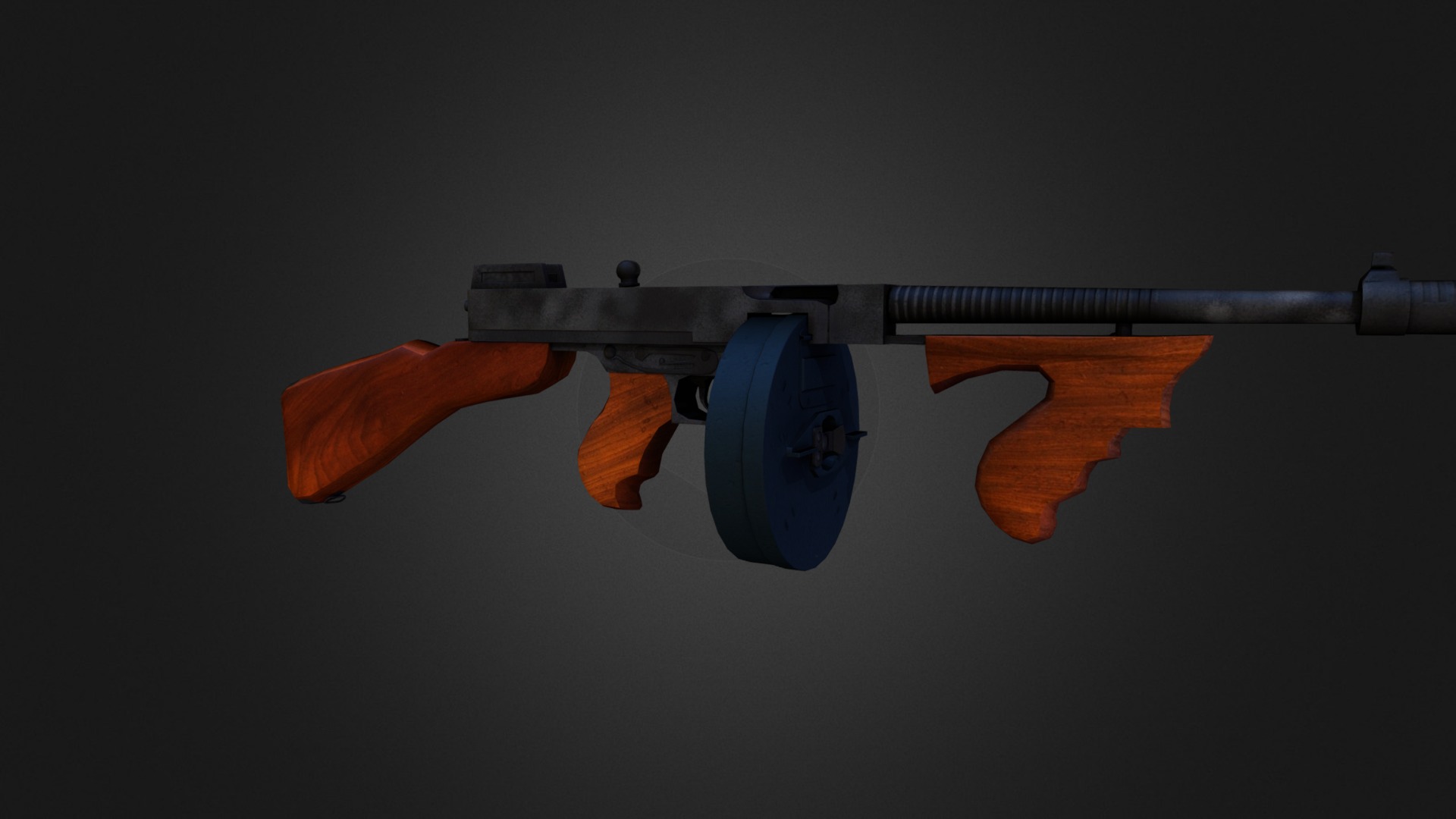 Thompson 1928 LowPoly Model - 3D model by panda92 [3c1b078] - Sketchfab