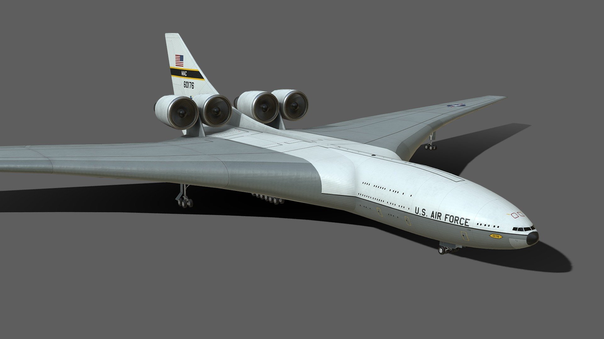 Lockheed CL-1201 nuclear powered aircraft - Buy Royalty Free 3D model ...