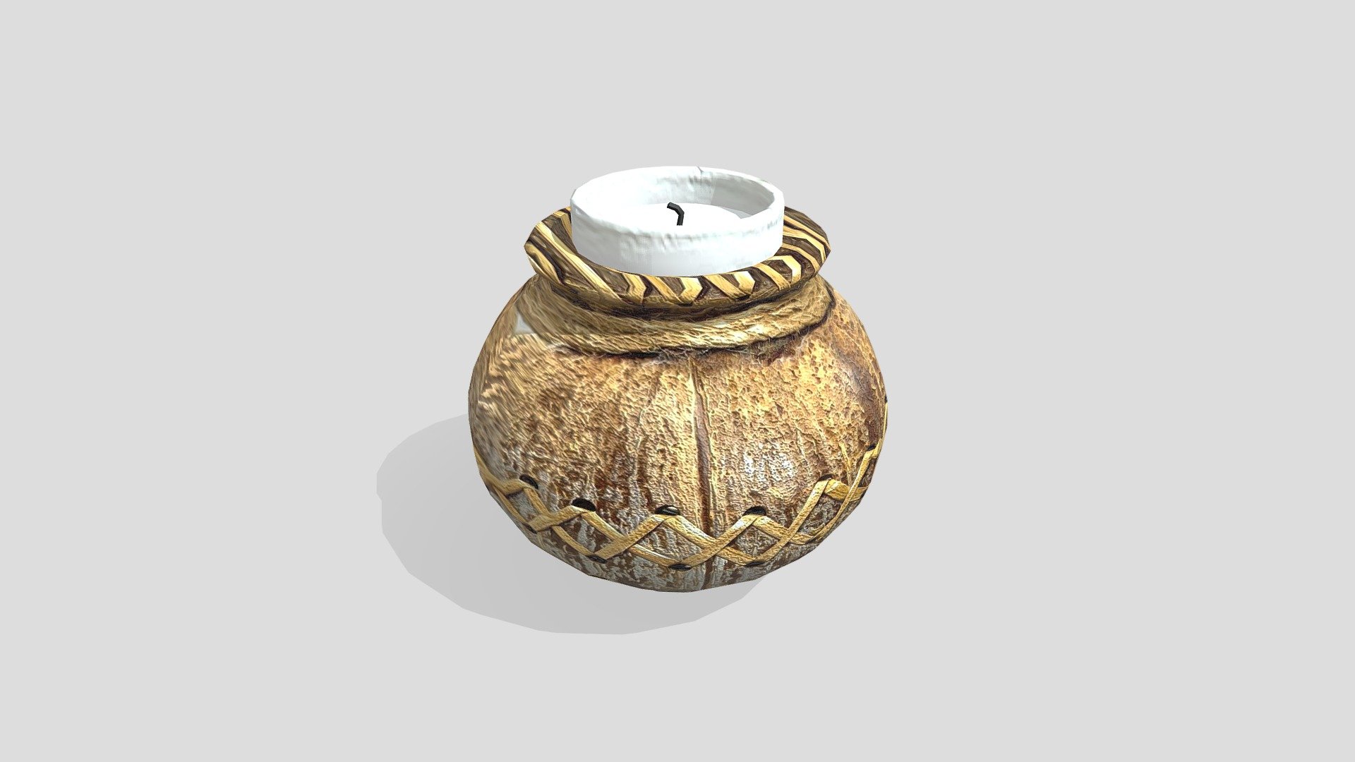 COCONUT SHELL CANDLE - Download Free 3D model by eeelabvisual [3c1d054 ...
