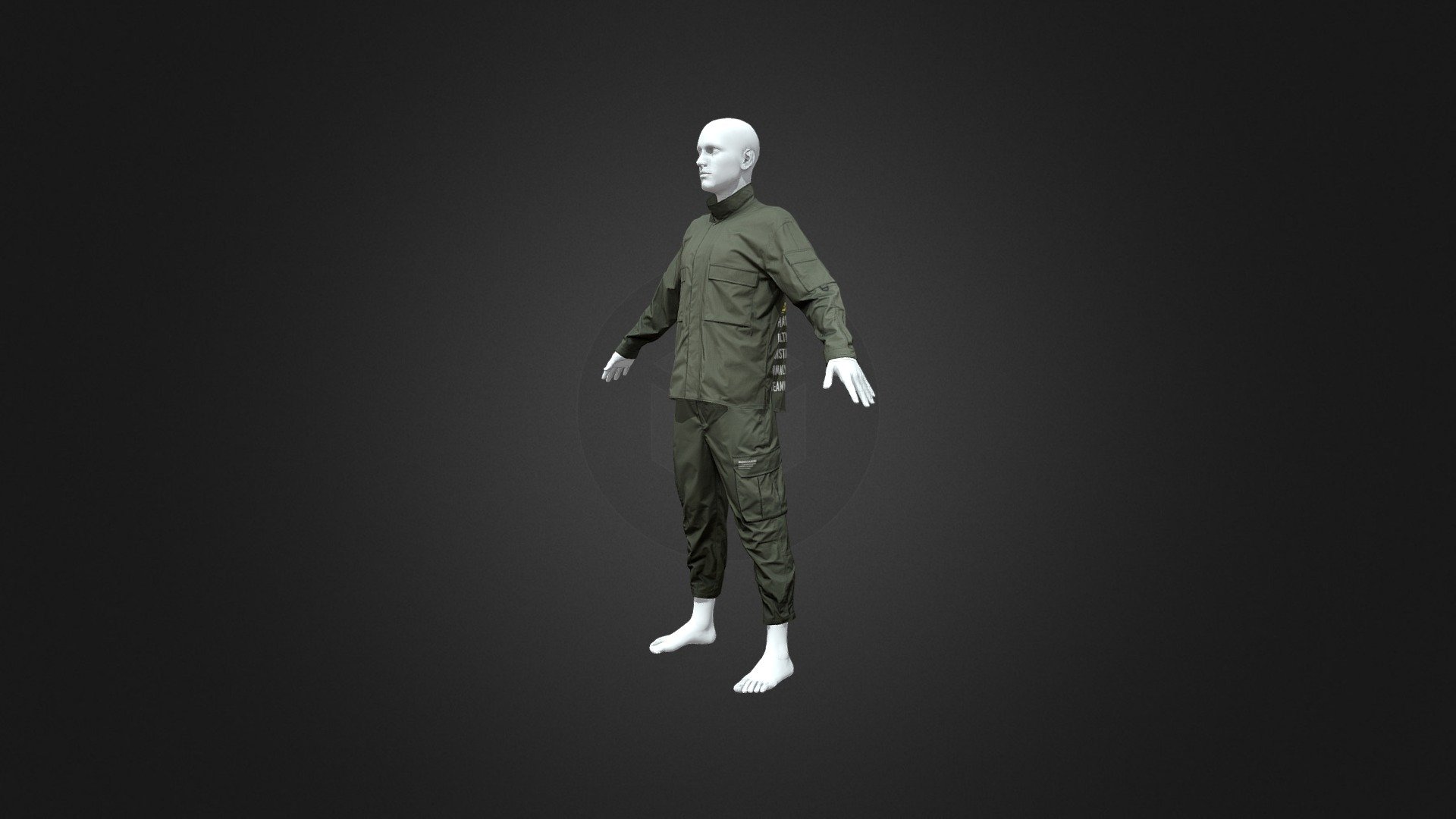 Man & Green Overalls - Buy Royalty Free 3D model by MetaCloth ...