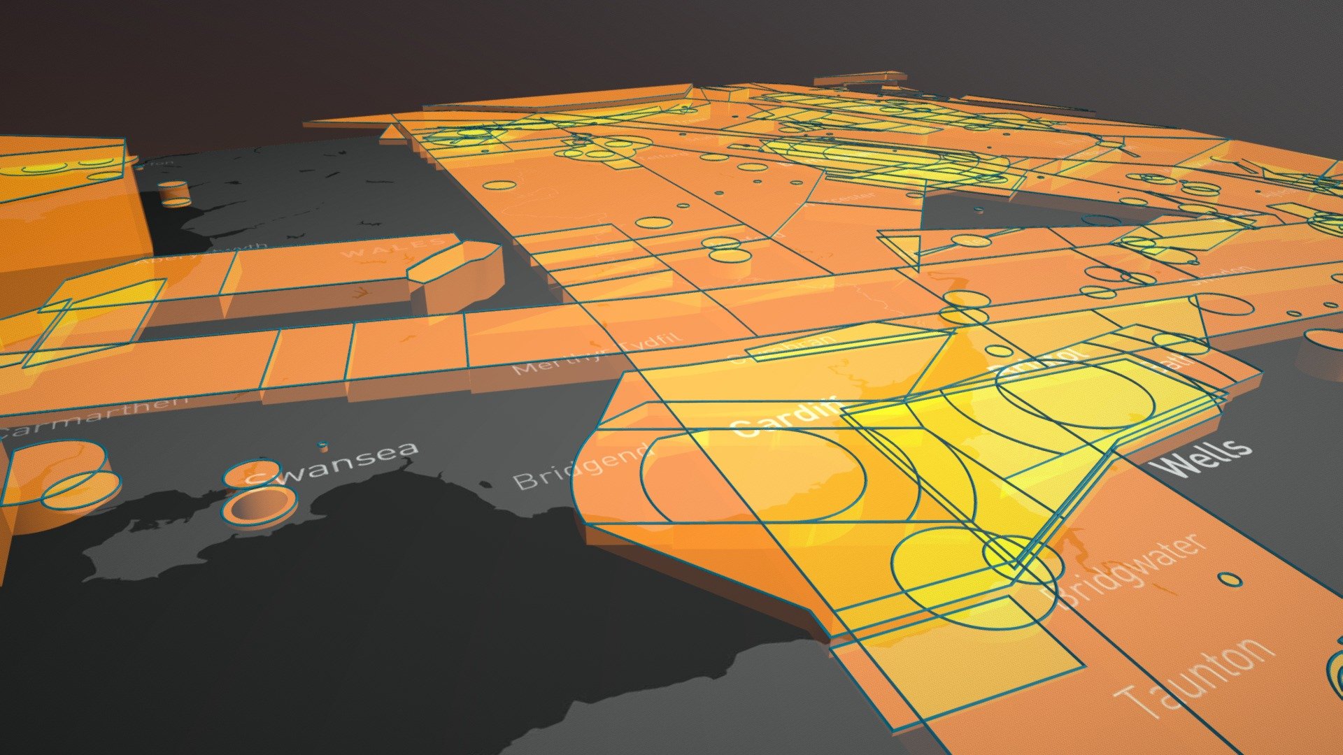 Airspace above the South West of the UK - Download Free 3D model by ...