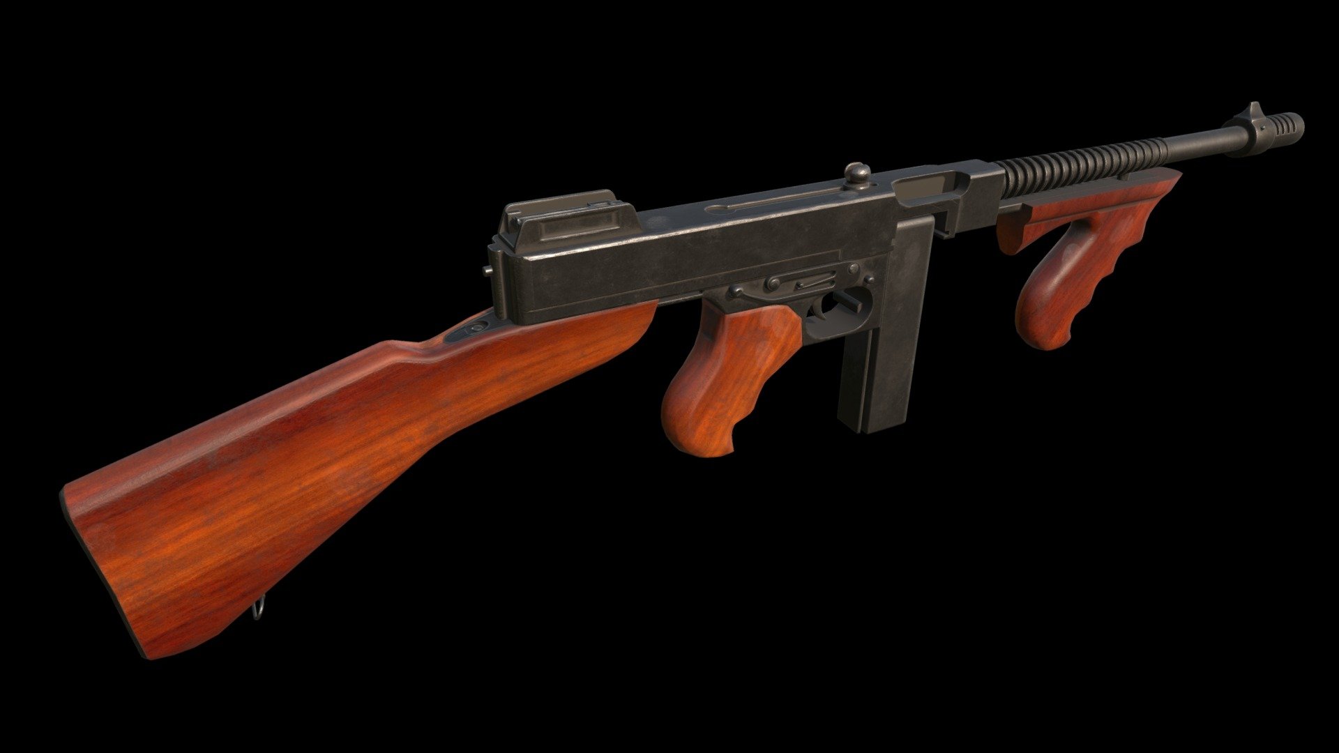 Tommy Gun - Download Free 3D model by morganoliver77 [3c2573d] - Sketchfab