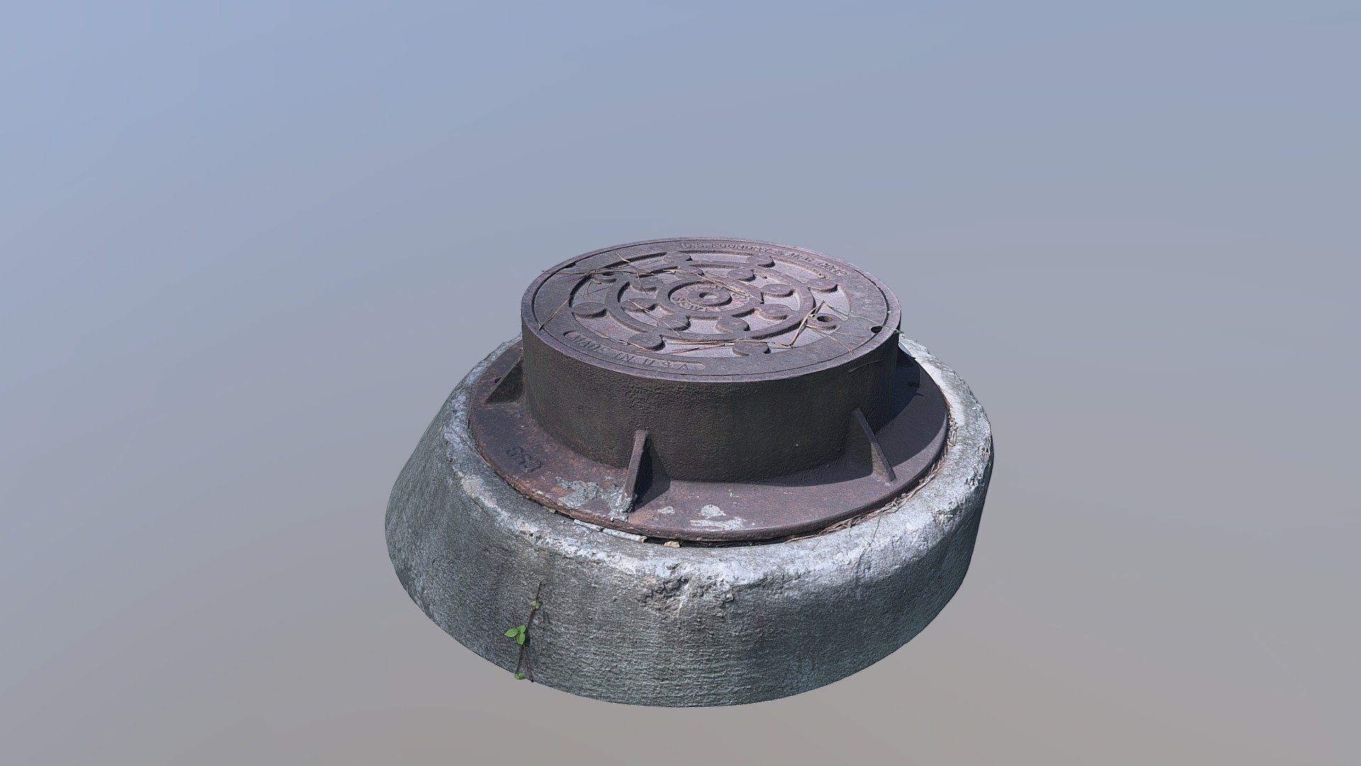 manhole storm drain sewer raised manhole cover - Download Free 3D model ...