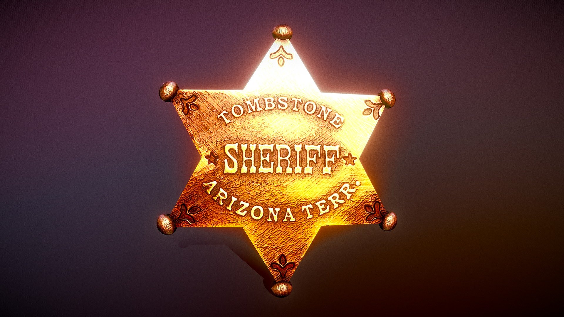 Tombstone Sheriff Badge - Buy Royalty Free 3D model by Yanez Designs ...