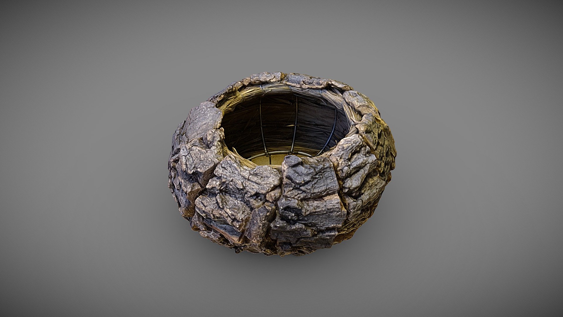 Flower pot made of tree bark. Scan. - Buy Royalty Free 3D model by Foto ...