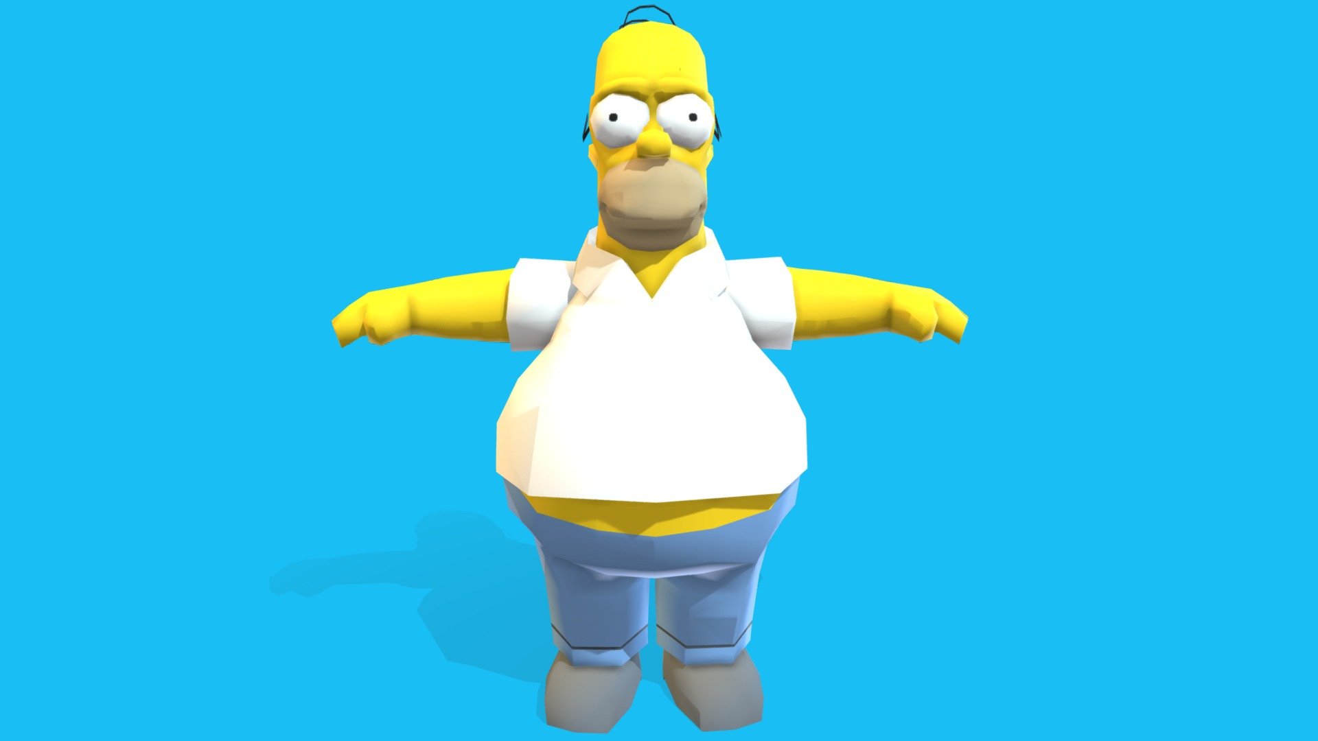Unused Fat Homer (The Simpson: Hit & Run) - Download Free 3D model by ...