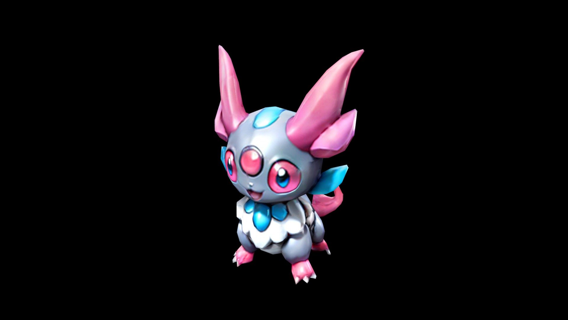 "Pink Cartoon Mammal Toy with White Light Snout - Download Free 3D ...