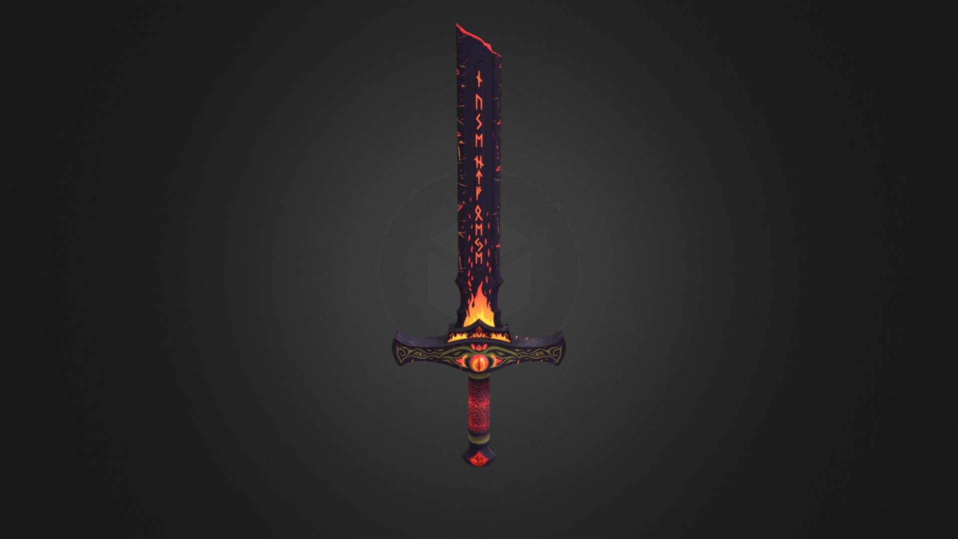 Fire sword - Download Free 3D model by GrimDoom [3c2c9c2] - Sketchfab