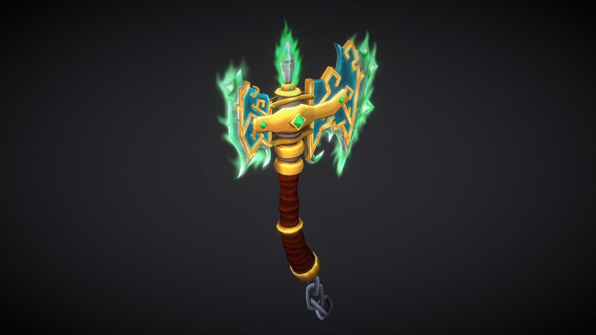 Weaponcraft - Mist of Pandaria Axe - 3D model by Warre Vercammen ...
