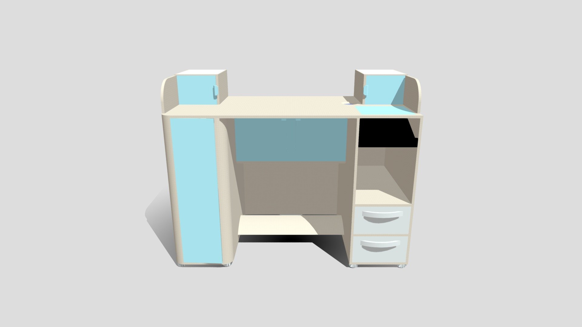 Computer Table - Download Free 3D model by mamun1113 [3c3c701] - Sketchfab