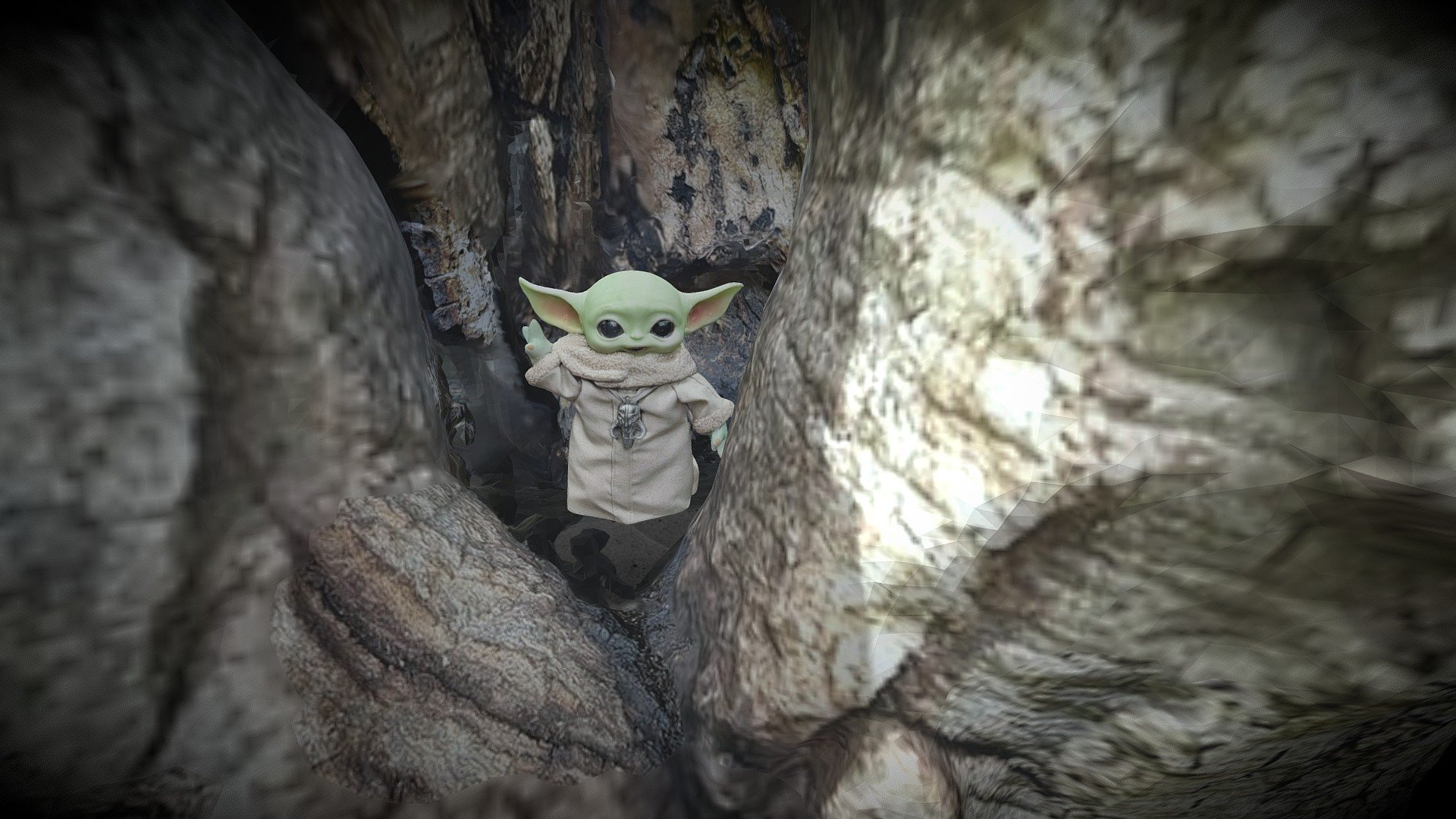 Baby Yoda In a tree - 3D model by gcraighobbs [3c44337] - Sketchfab