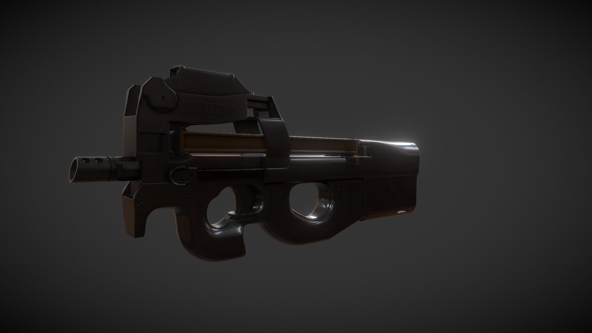FN P90 - Buy Royalty Free 3D model by hum3d [3c44cad] - Sketchfab Store