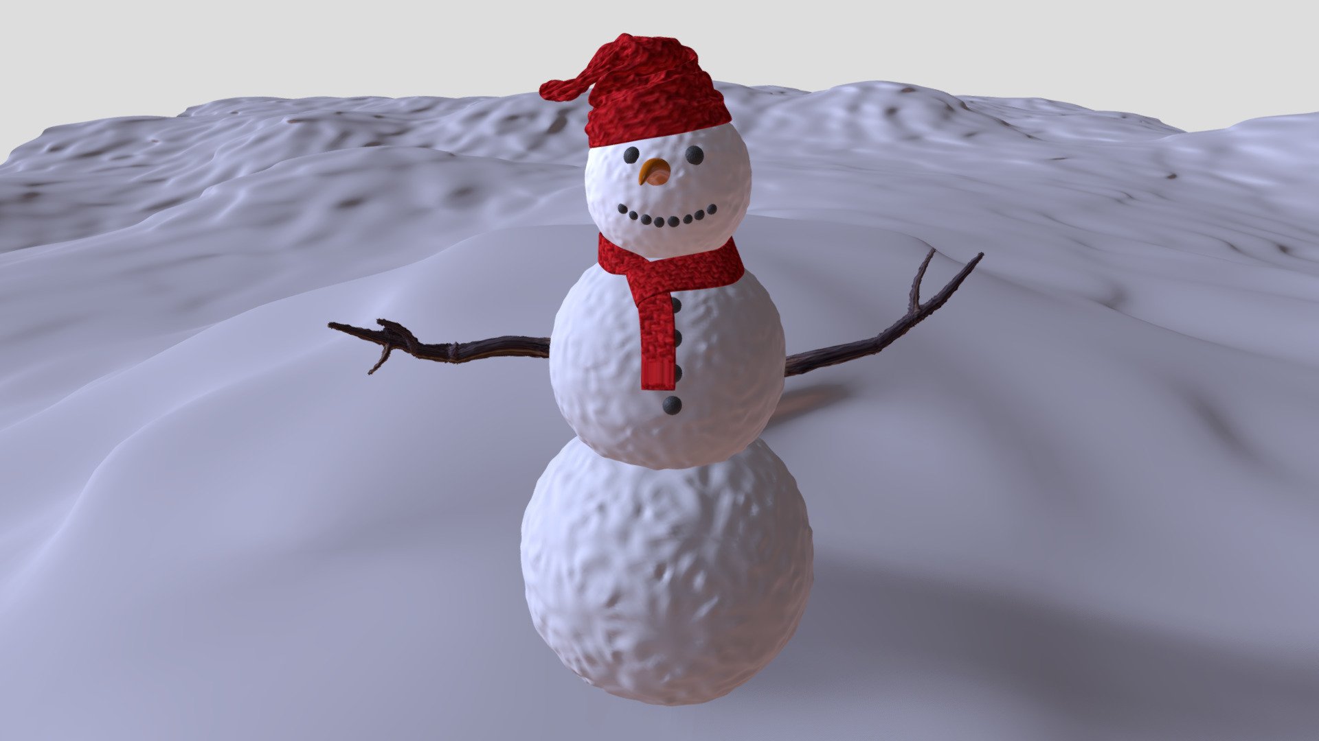 snowman - 3D model by Gypsee [3c4503e] - Sketchfab