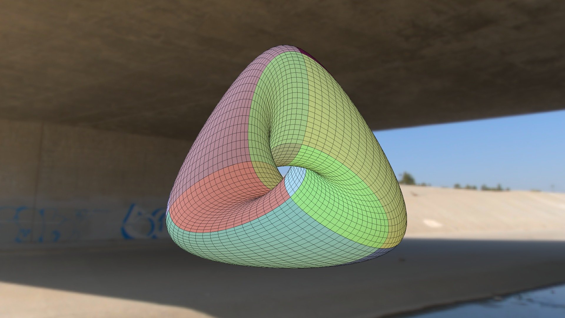 Bézier surface of impossible triangle - 3D model by akatasis [3c45be5 ...