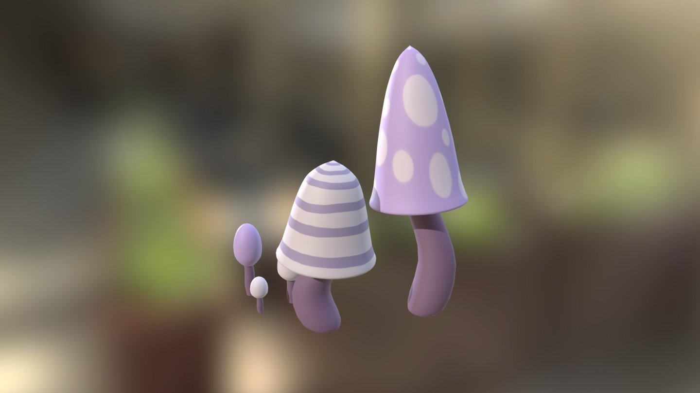 Alien Mushrooms - 3D model by vildepus [3c46c64] - Sketchfab