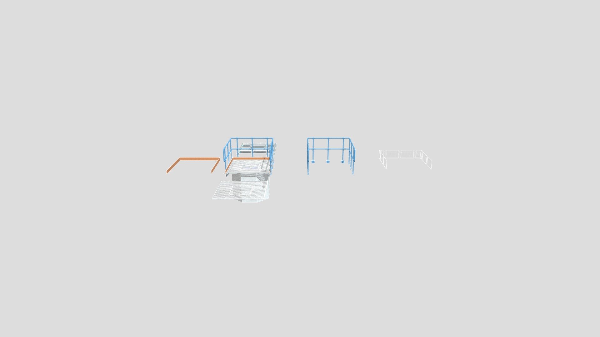 Platform and handrails - 3D model by ksa2020 / Dezine 2020 (@ksa2020 ...