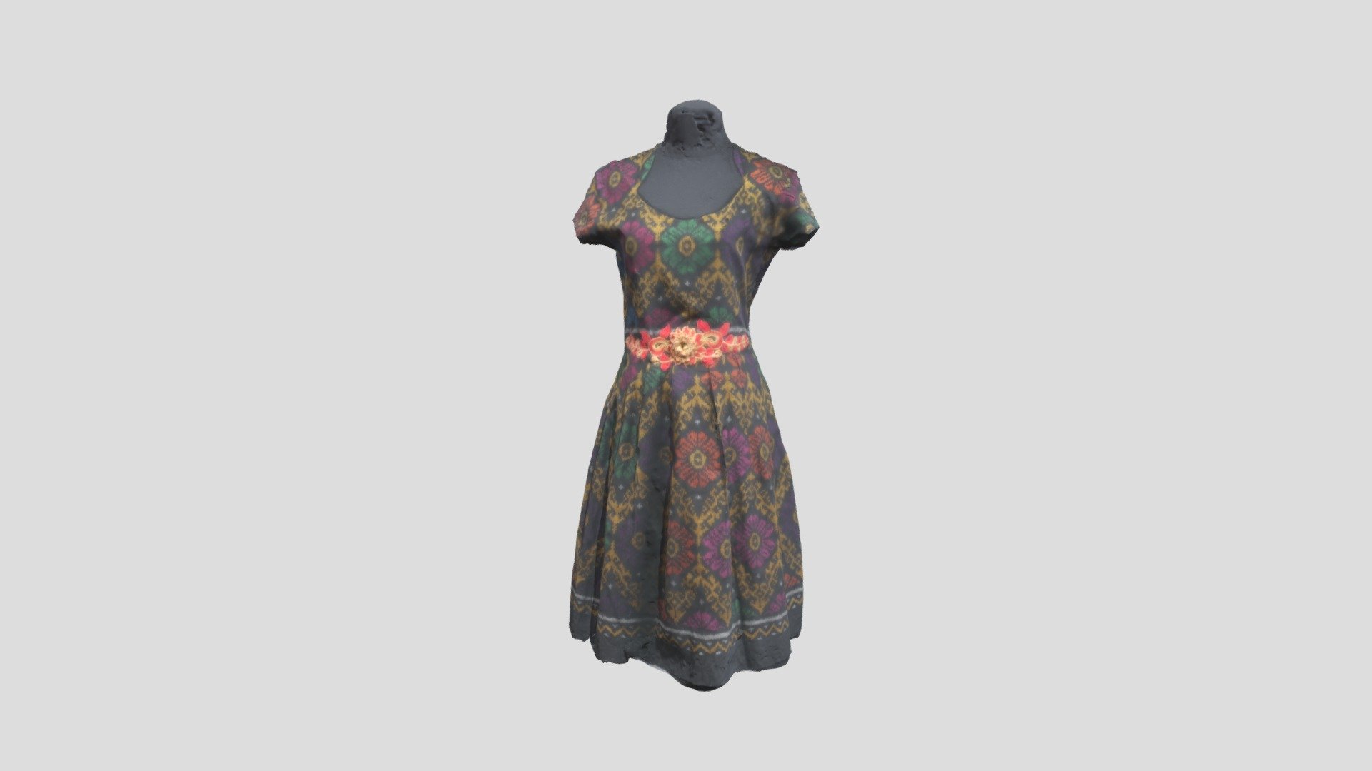 Batik Sabuk Bunga Merah - 3D model by anhrisn [3c476c0] - Sketchfab