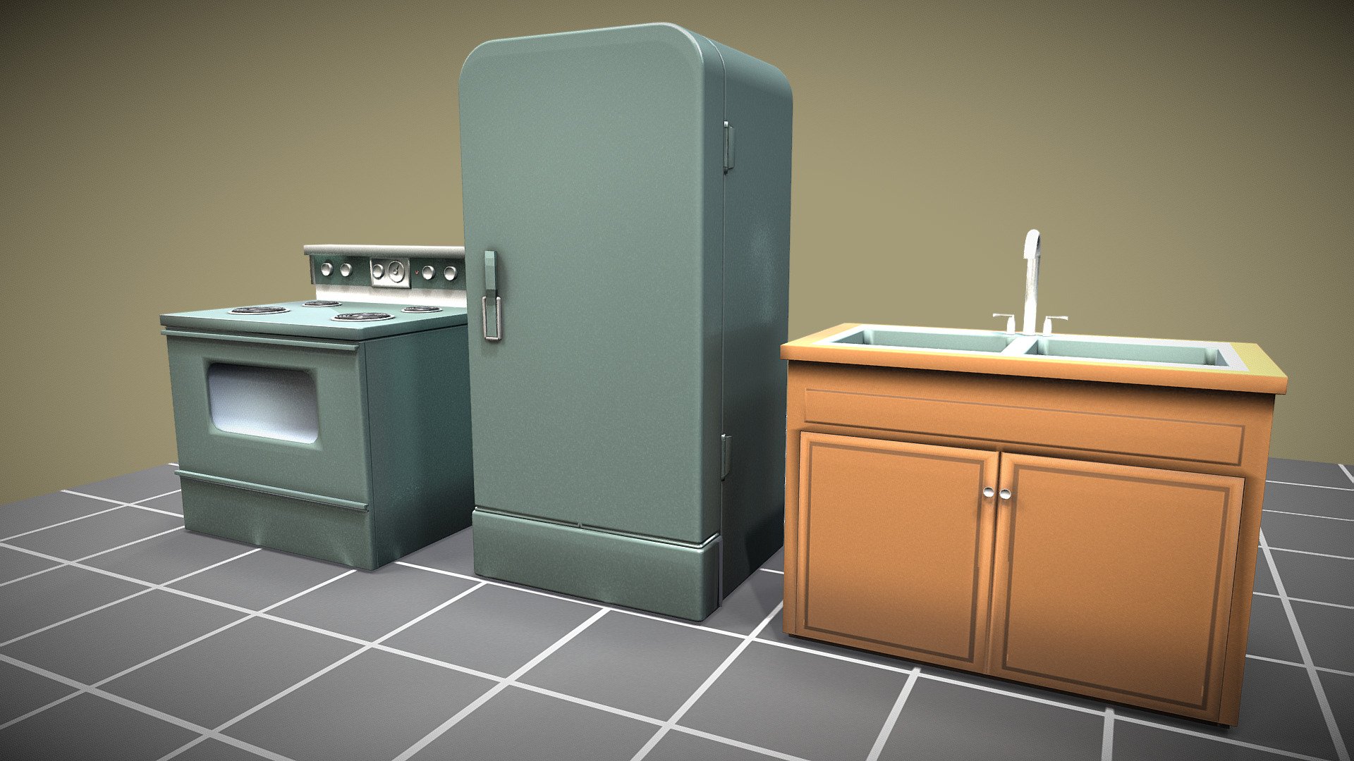 Kitchen Appliances - 3D model by Jen S Abbott (@jsabbott) [3c48804 ...