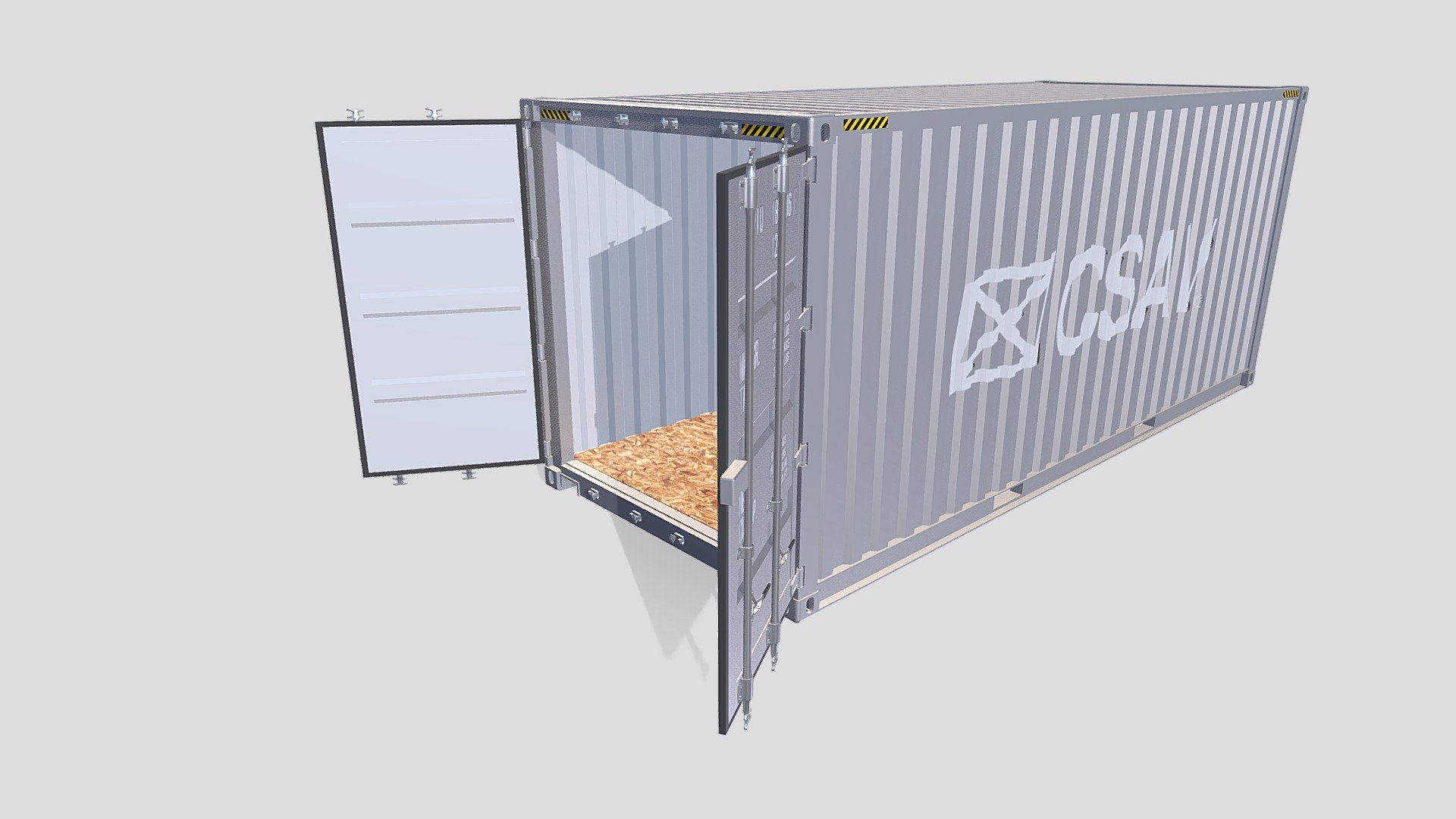 20ft Shipping Container CSAV v1 - Buy Royalty Free 3D model by ...