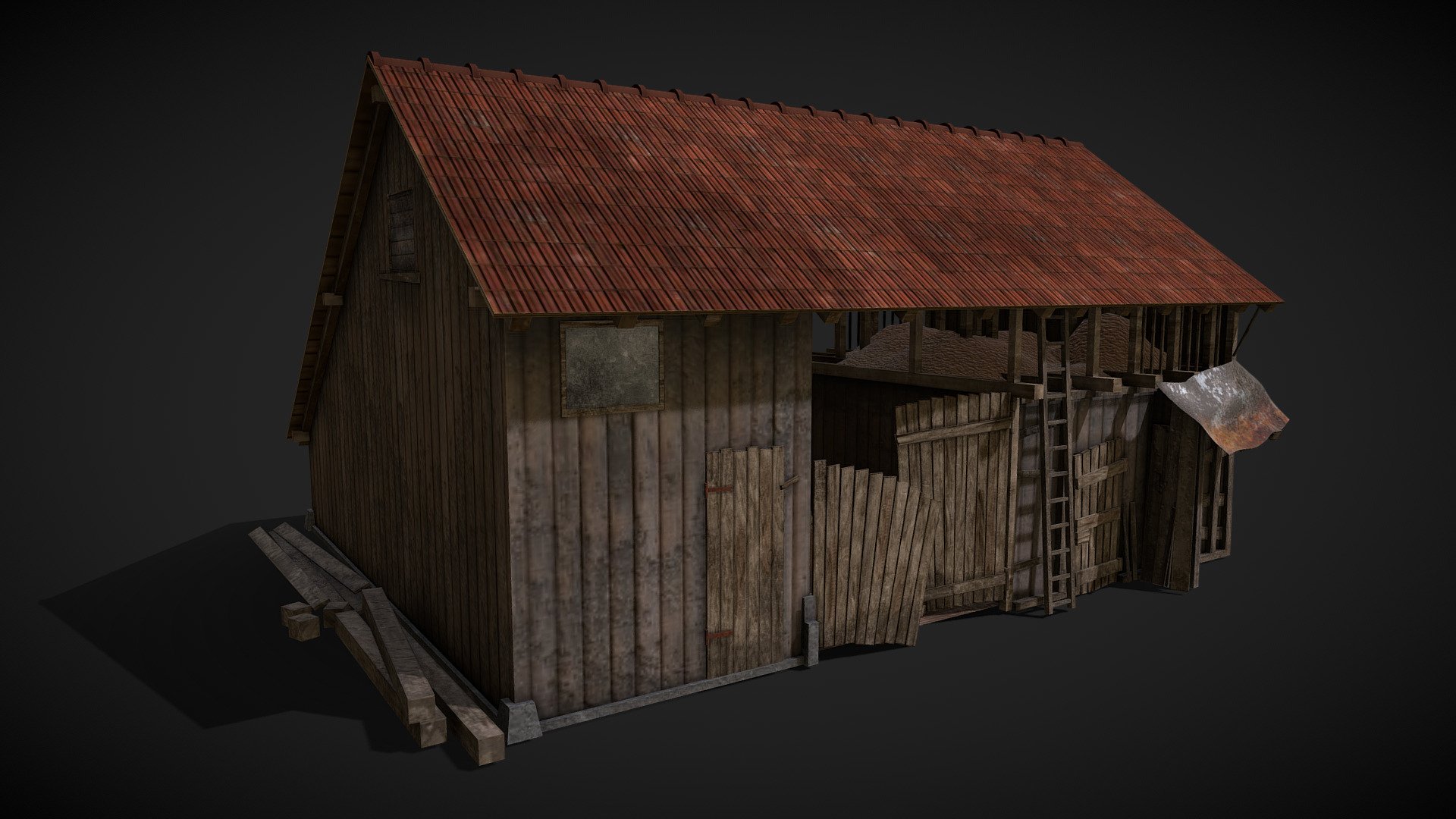 Croft Barn House - Buy Royalty Free 3D model by Andrej Grave (@andrej ...