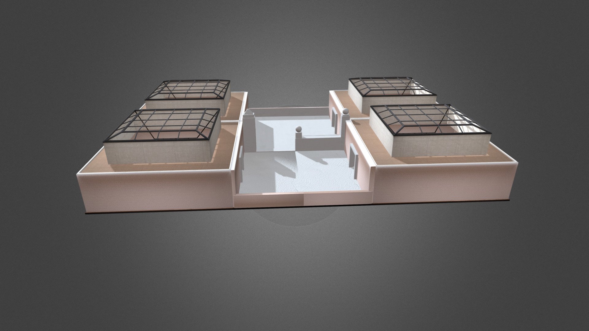 VR Gallery V2 Quad design more space. - Buy Royalty Free 3D model by ...